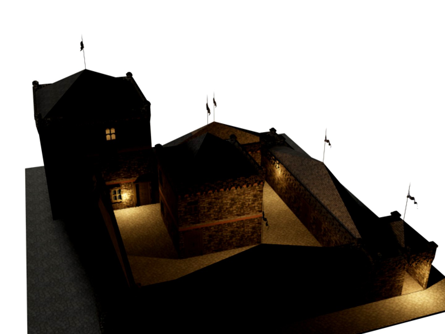 Small Castle Medieval 3d model
