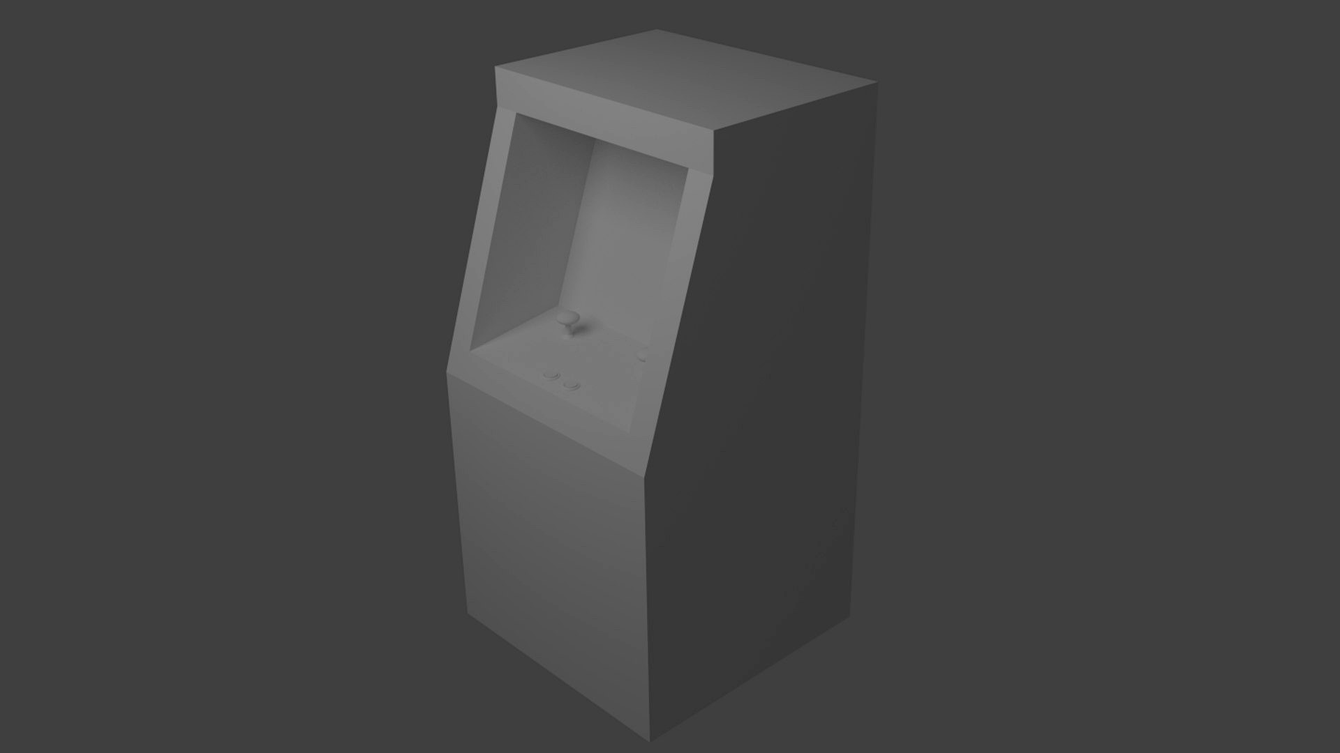 Low Poly Simple Arcade Machine 3d model