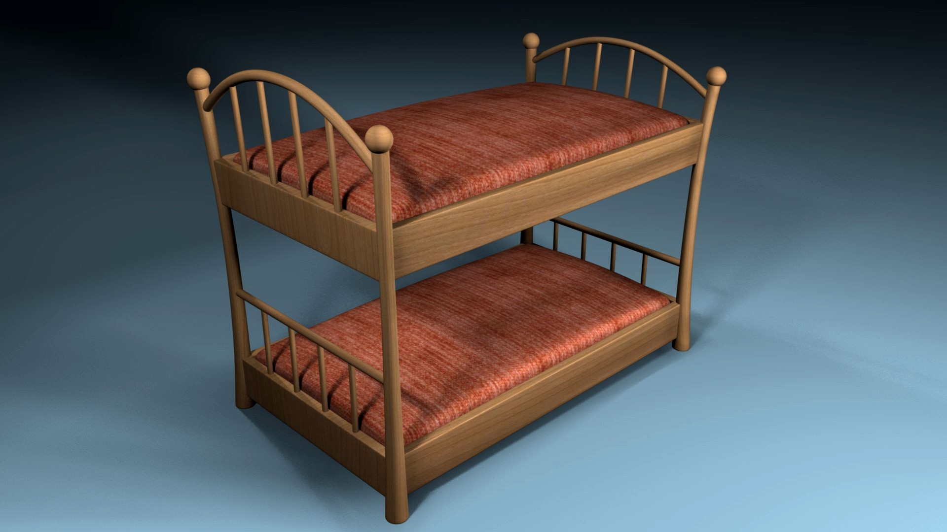 TWIN BED for kids (Cartoon) 3d model