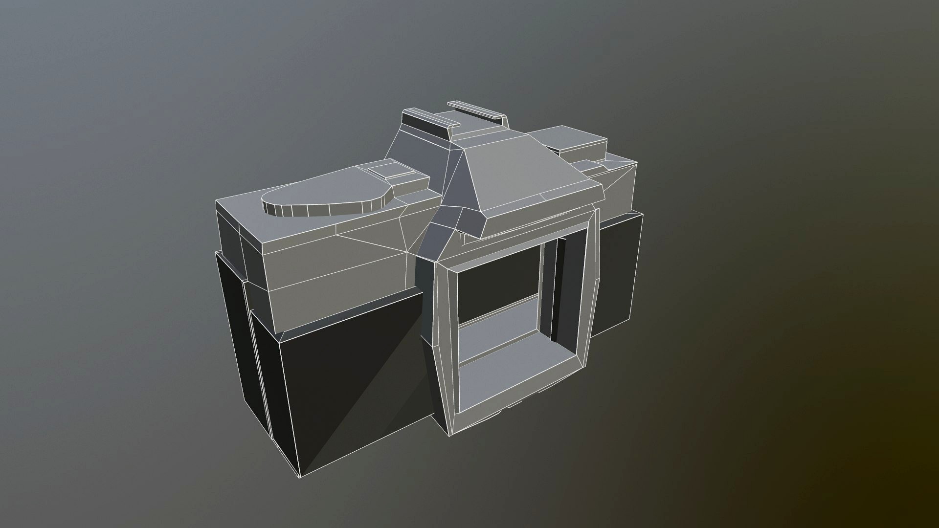 Old Photo Camera Draft 3d model
