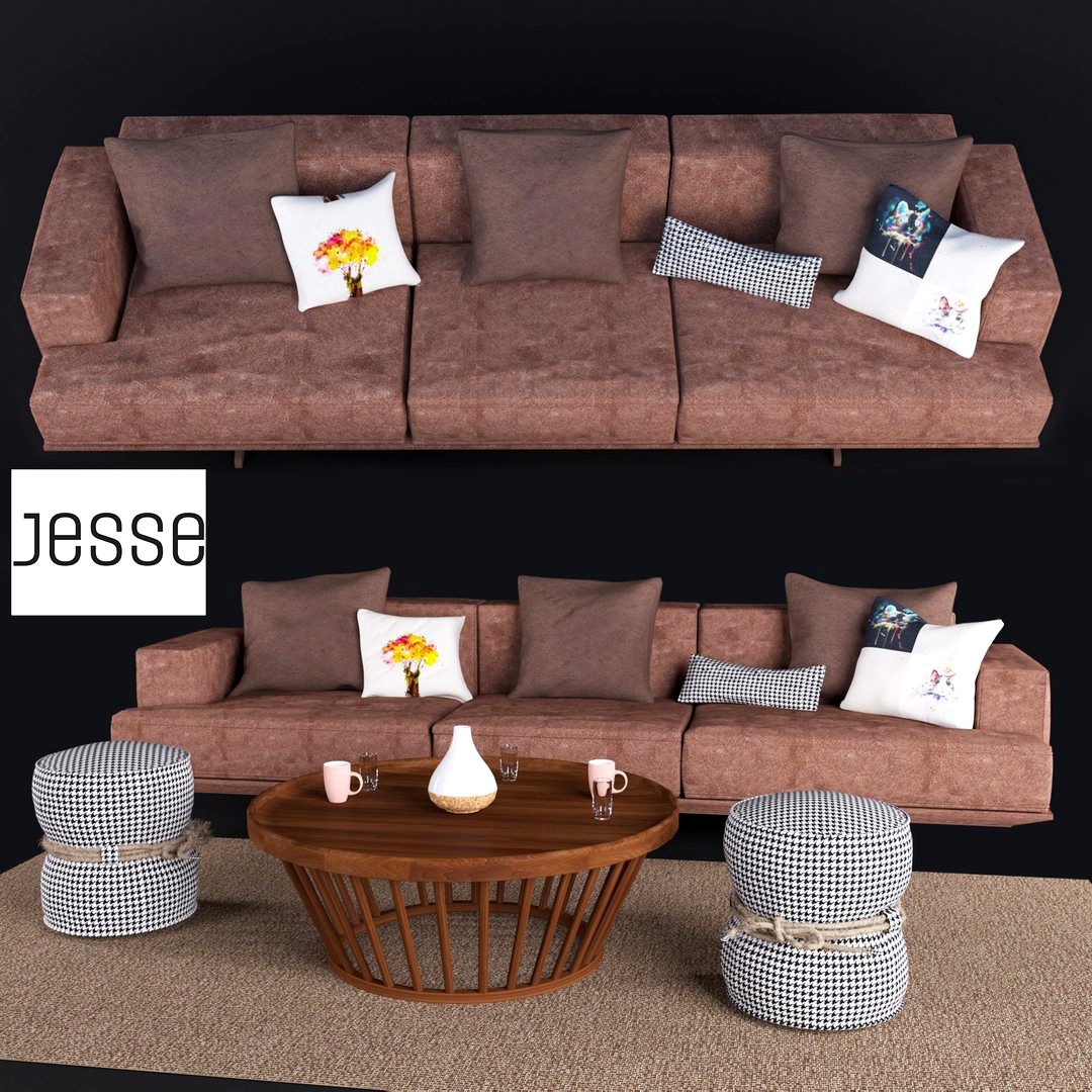 Sofa JESSE Oliver 3d model