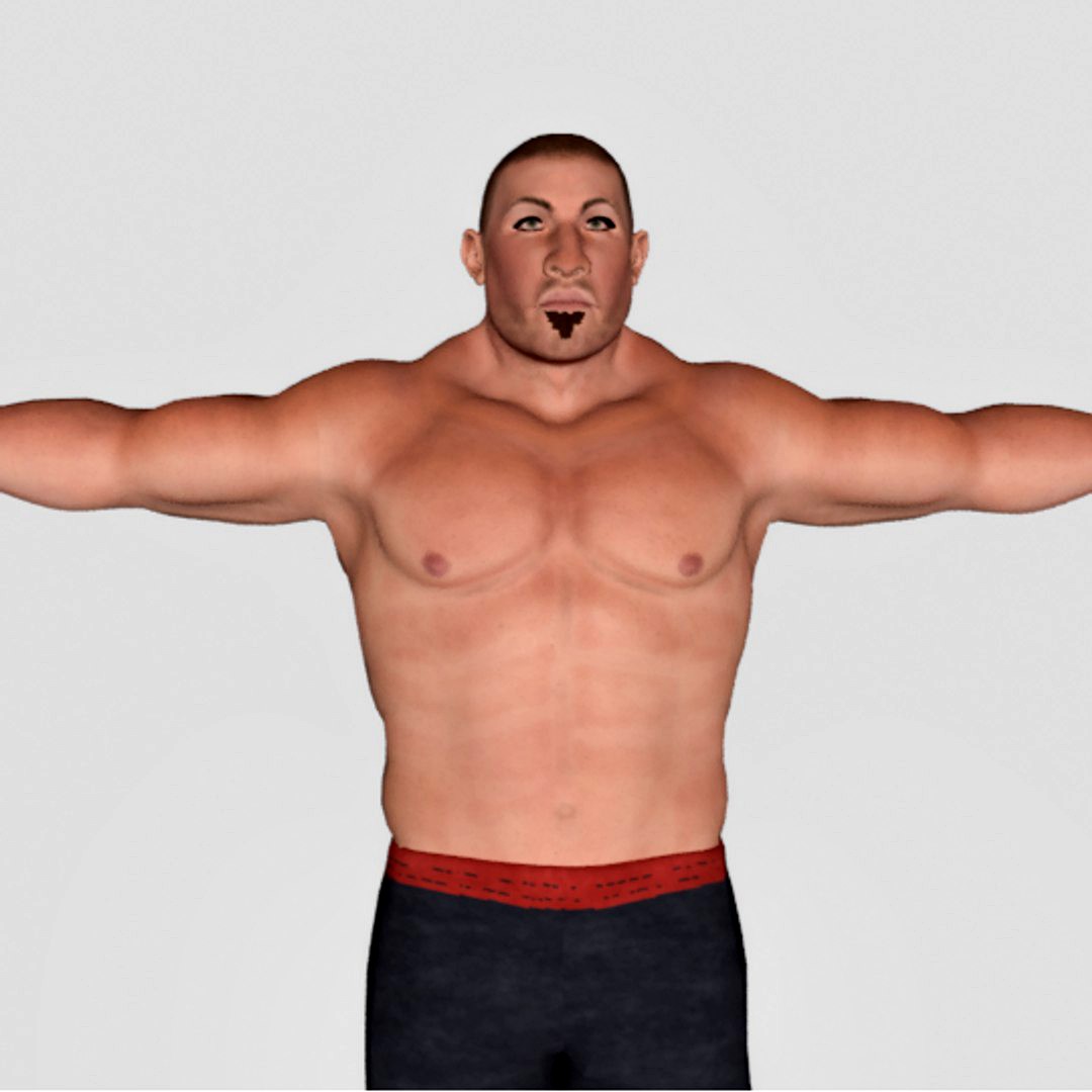 muscular man 3d model