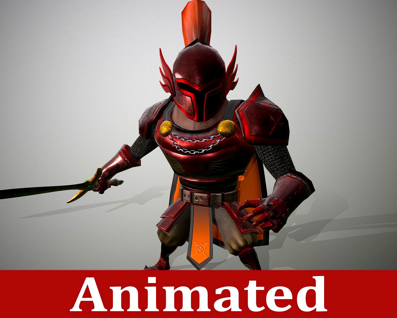 Cartoon Medieval Knight 3d model