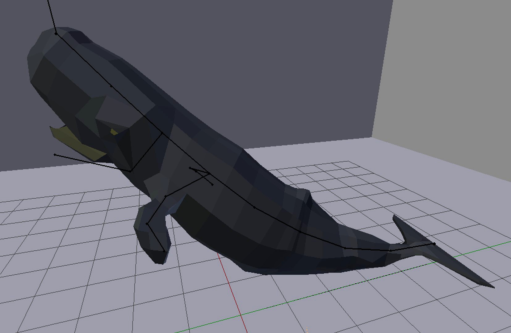 Low Poly Sperm Whale Asset 3d model