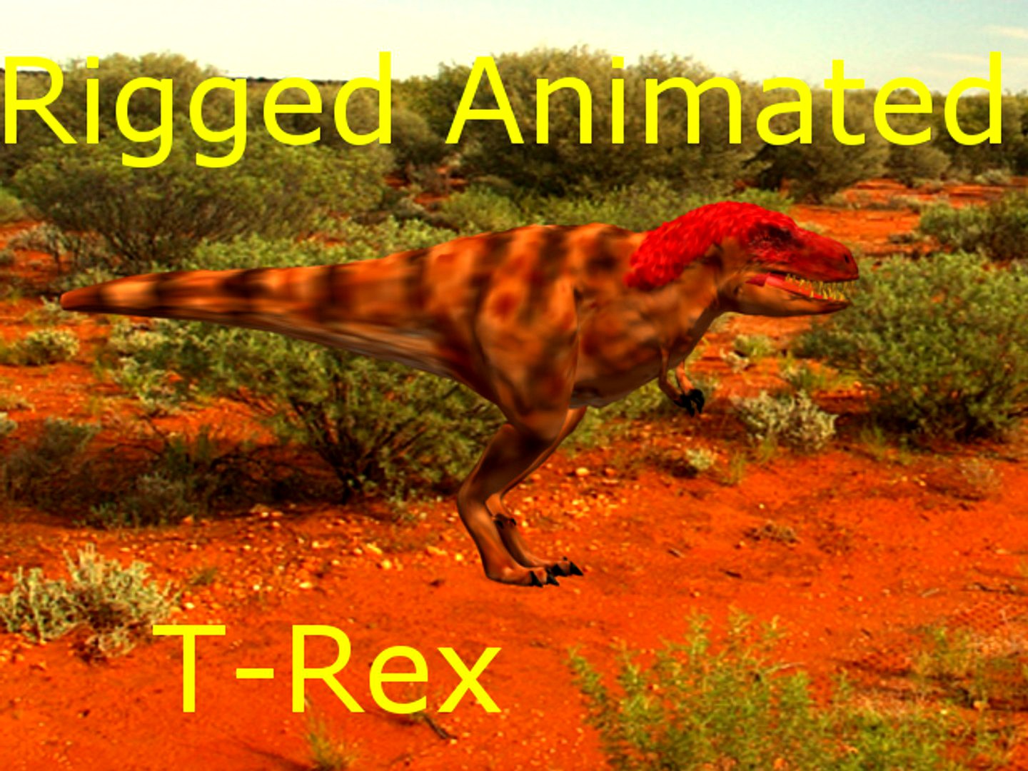 TRex Rigged Animated Dinosaur 3d model