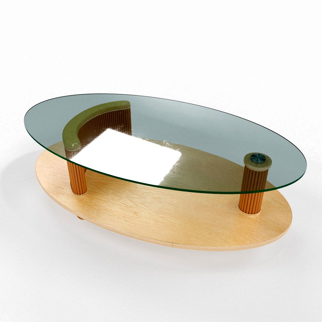 Glass Journal Table 3d model