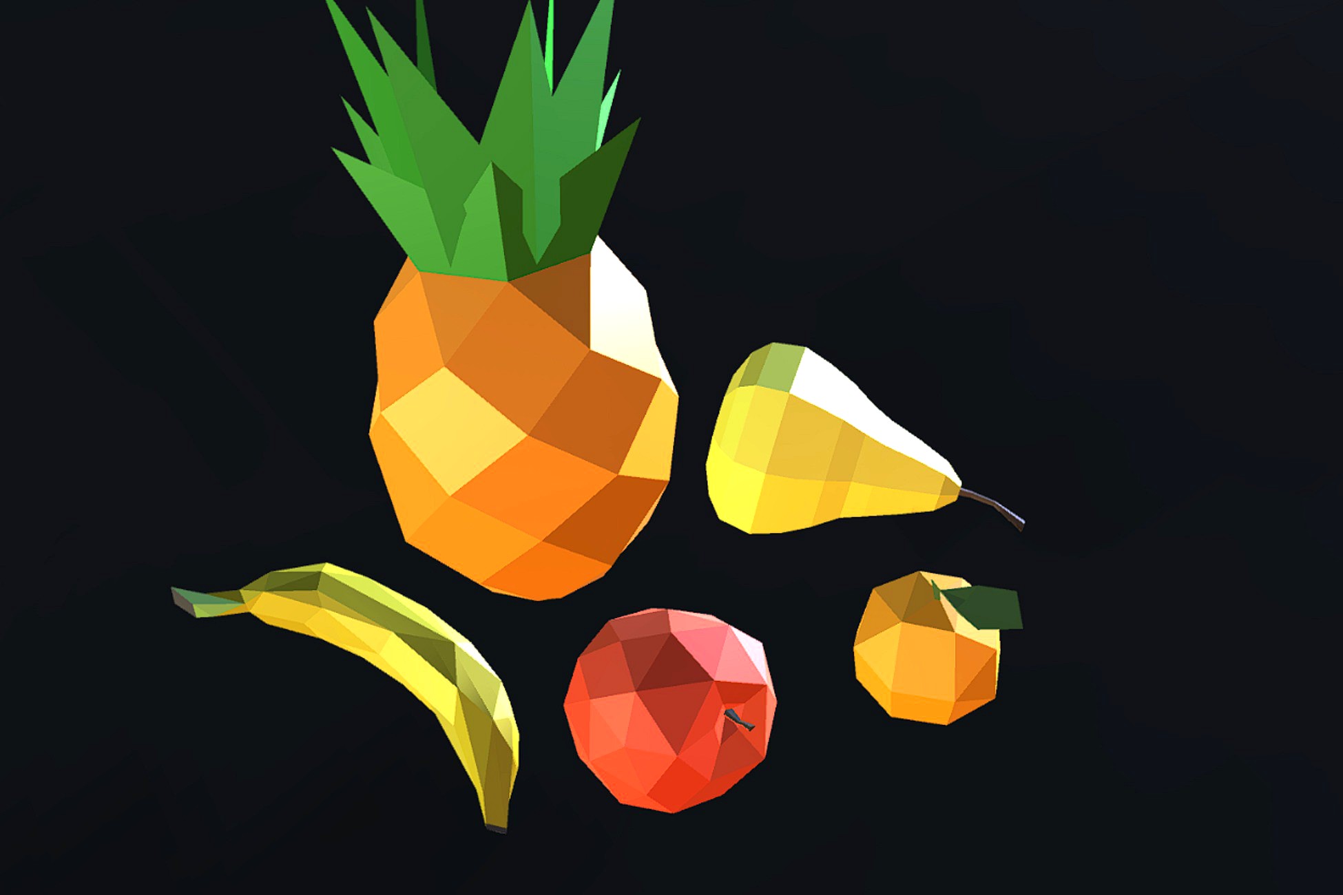 Fruits LowPoly Pack Lite 3d model