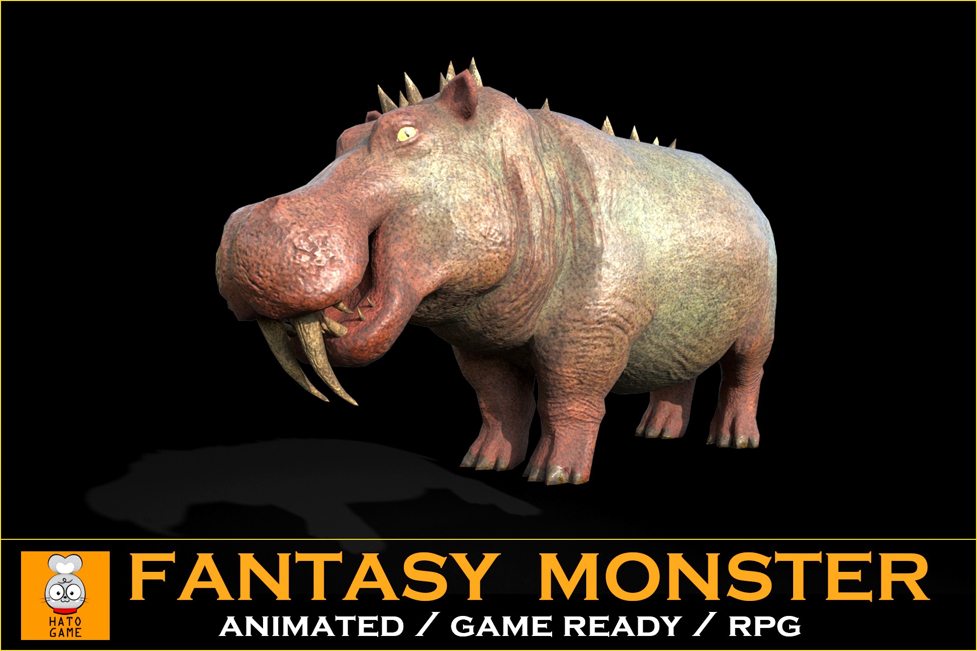 01_Hippo Creature 3d model