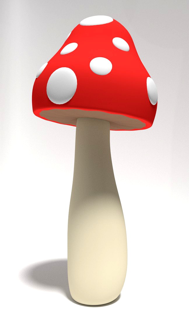 Tall Cartoon Mushroom 3d model