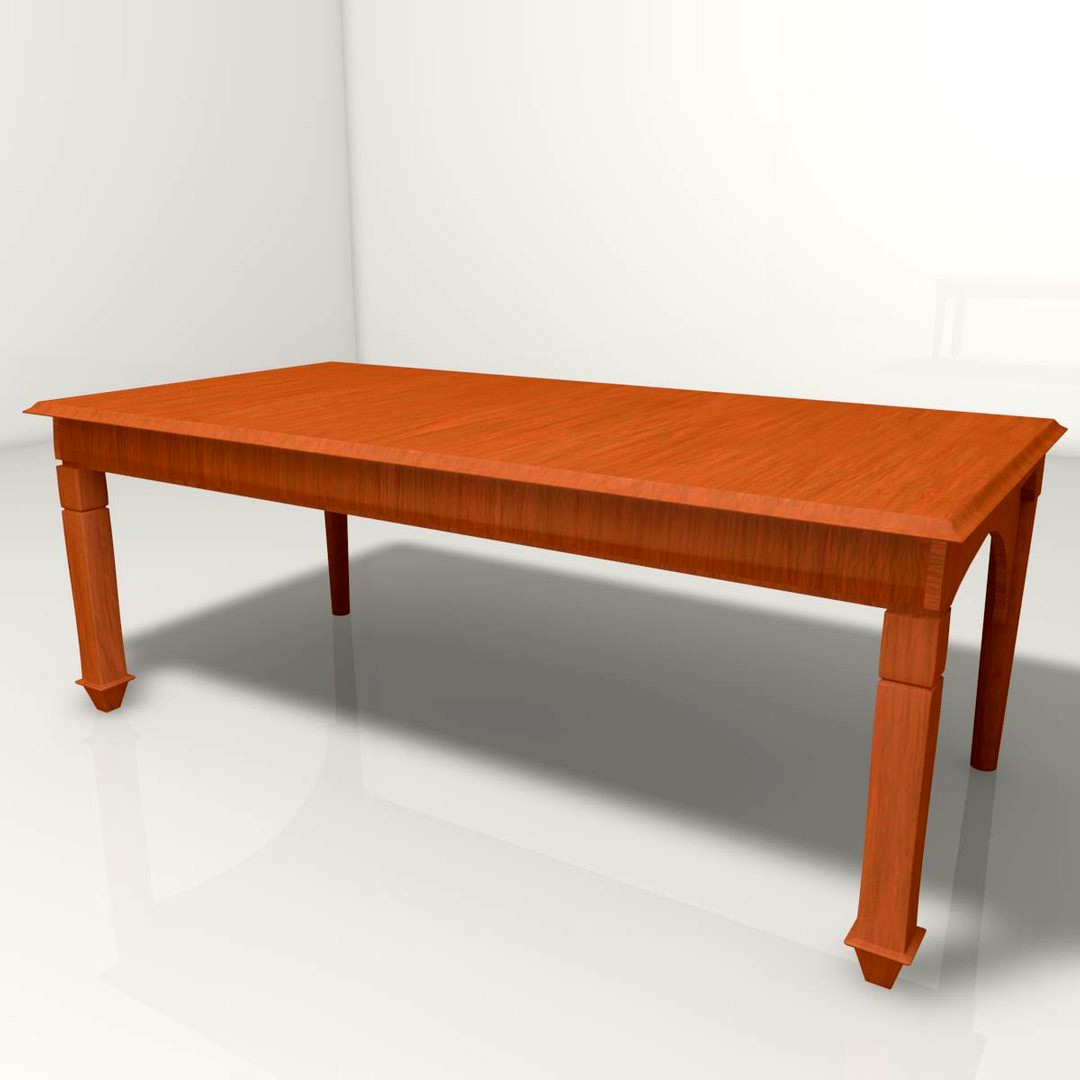Wood table 3d model