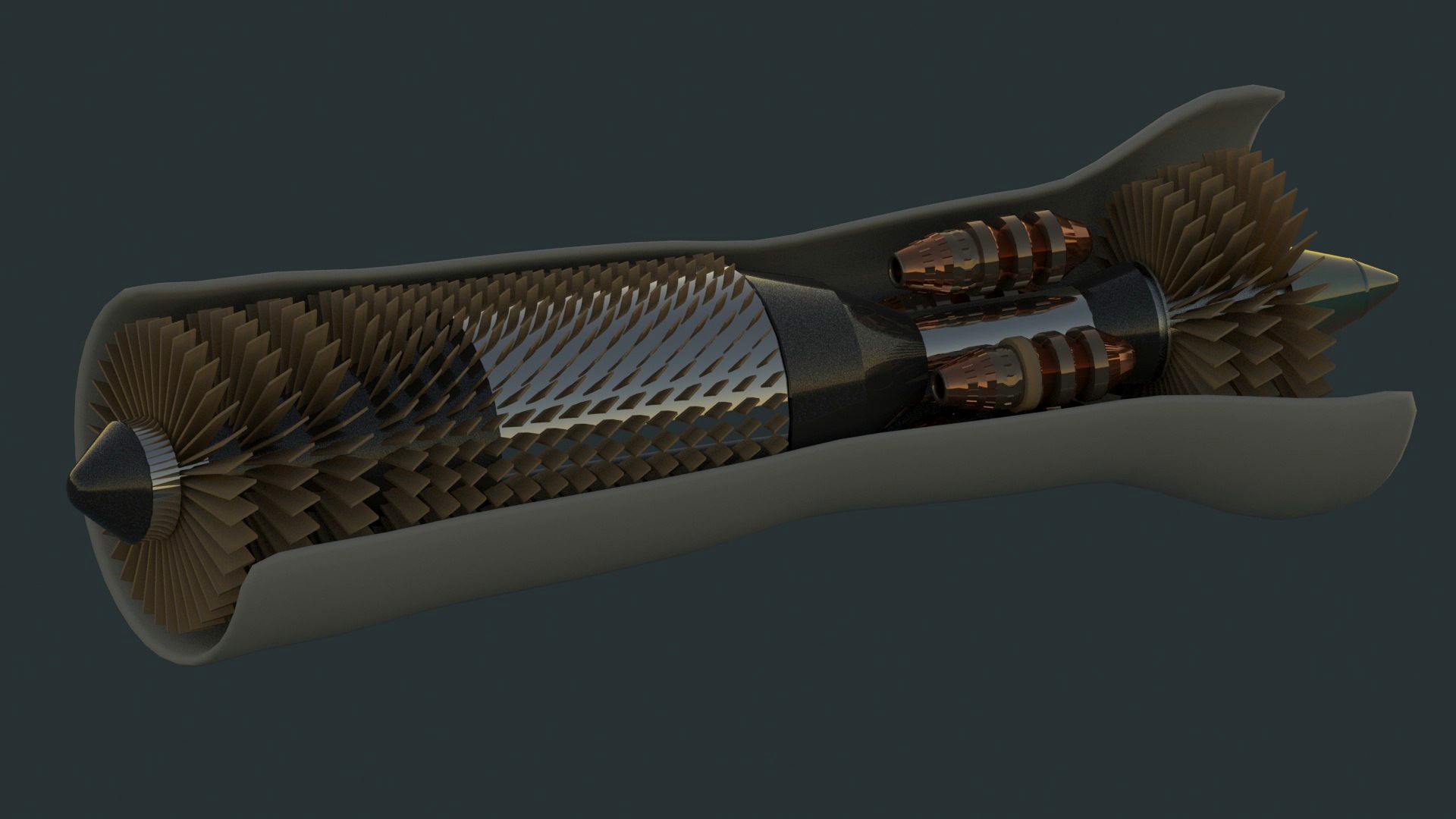 Turbo Jet Engine 3d model