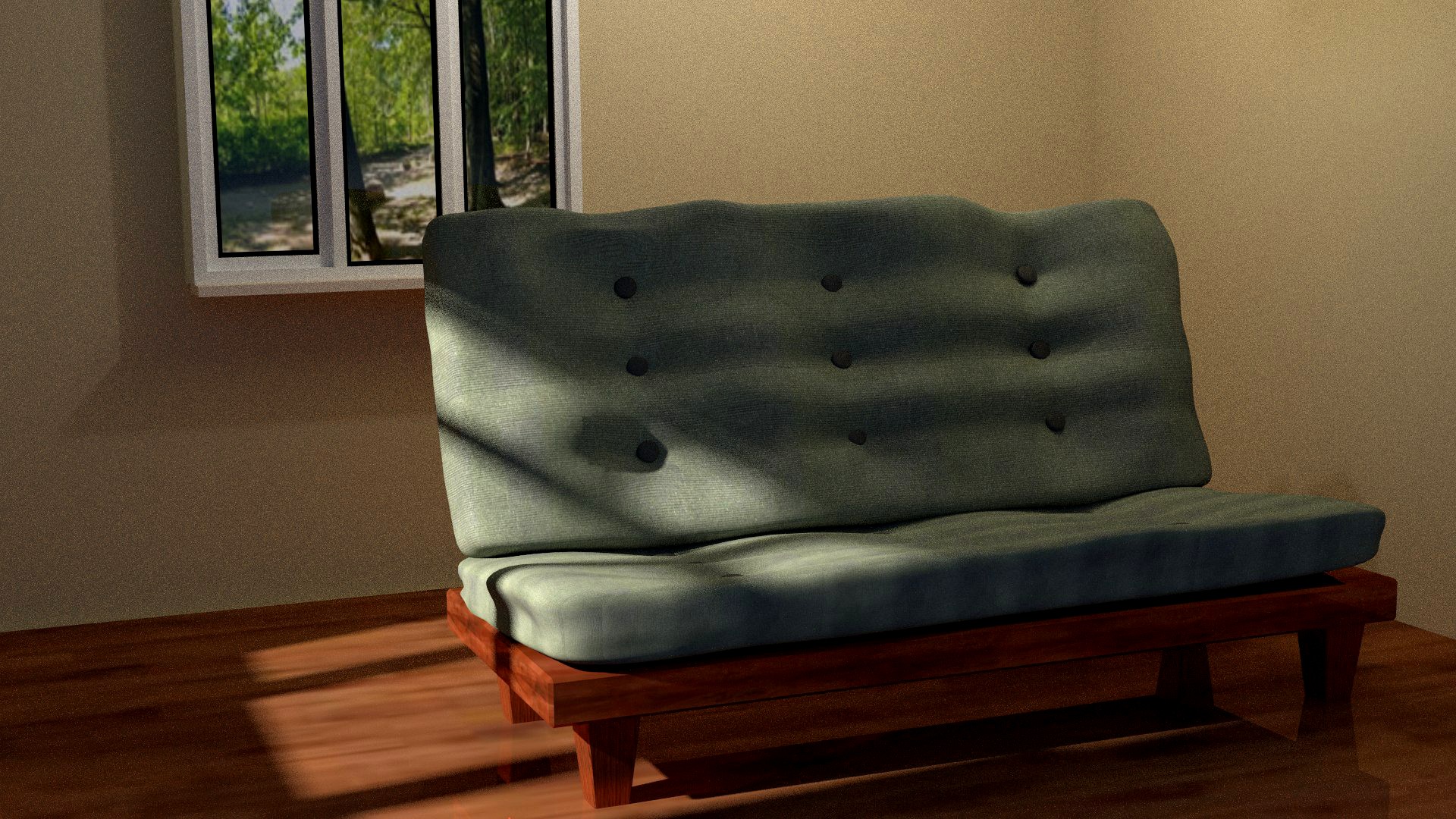 Futon Couch 3d model