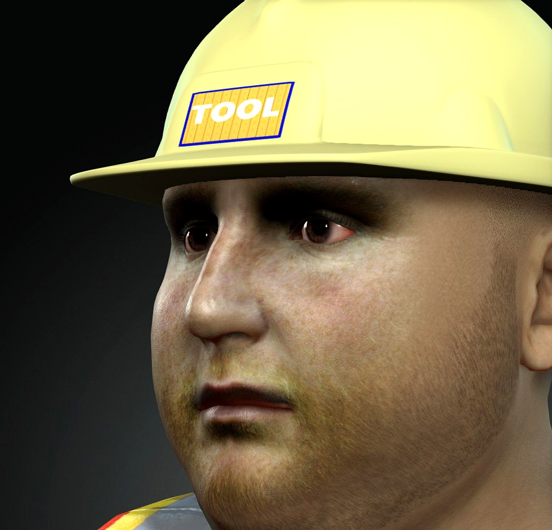 Construction worker 3d model