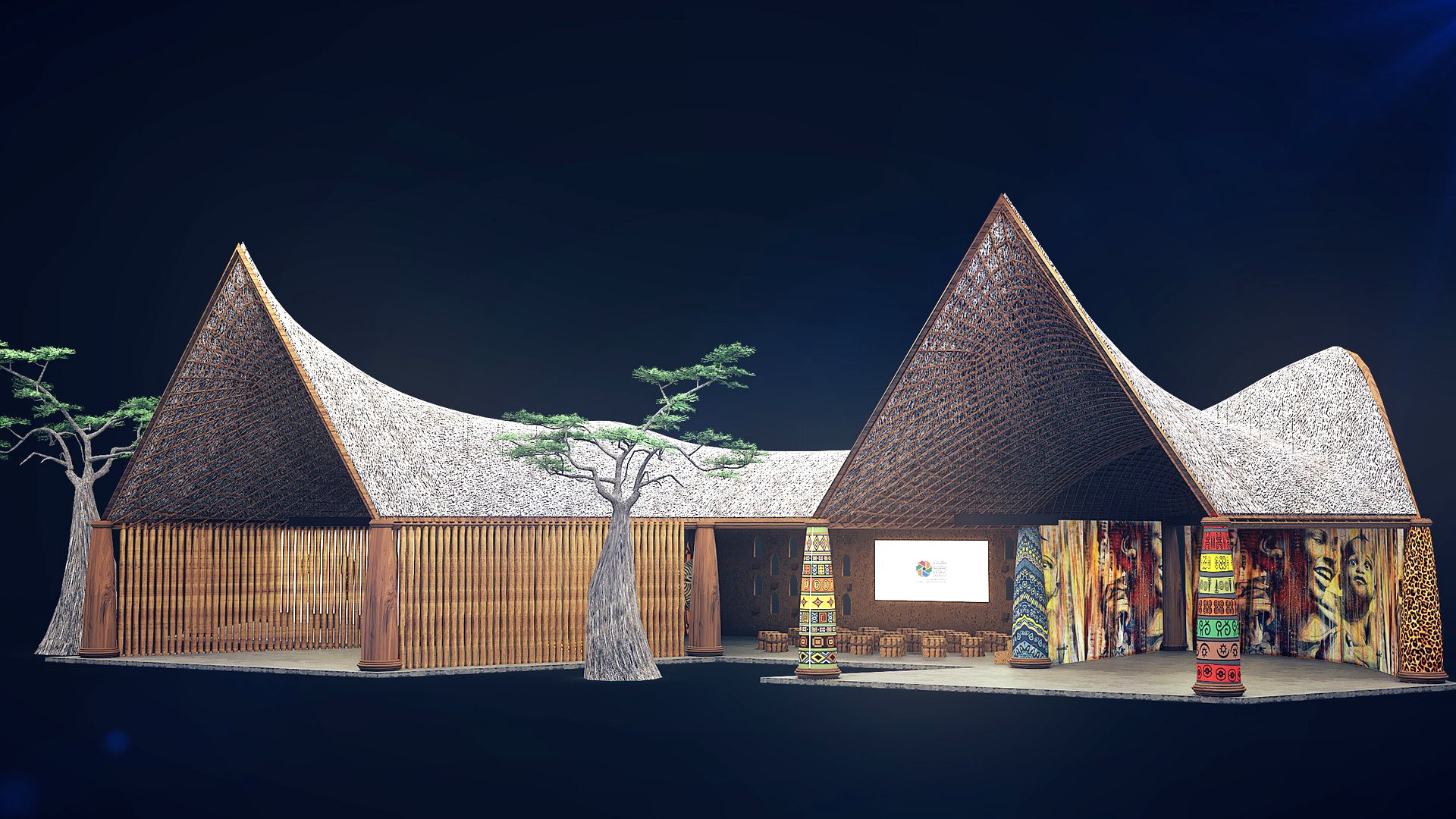 African Pavilion, Stage 3d model