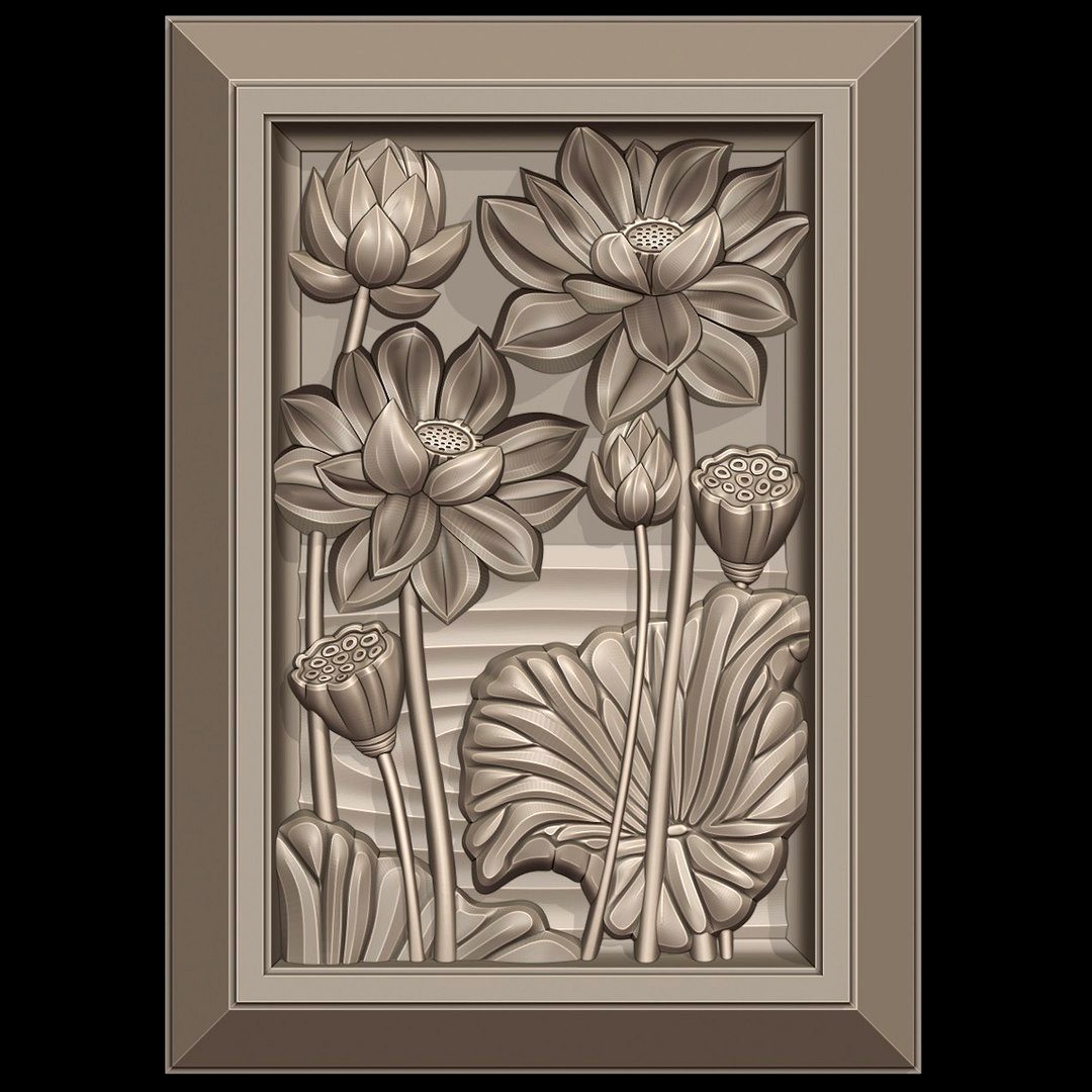 Flower Relief 3d model