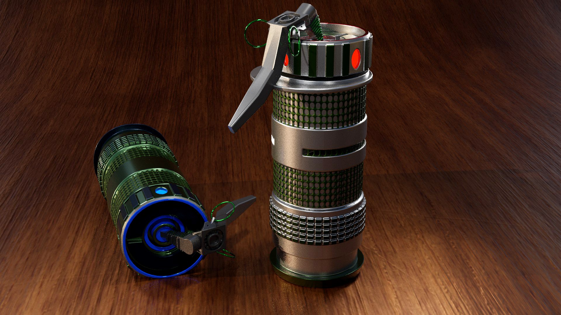 Sci-Fi Grenades 3d model