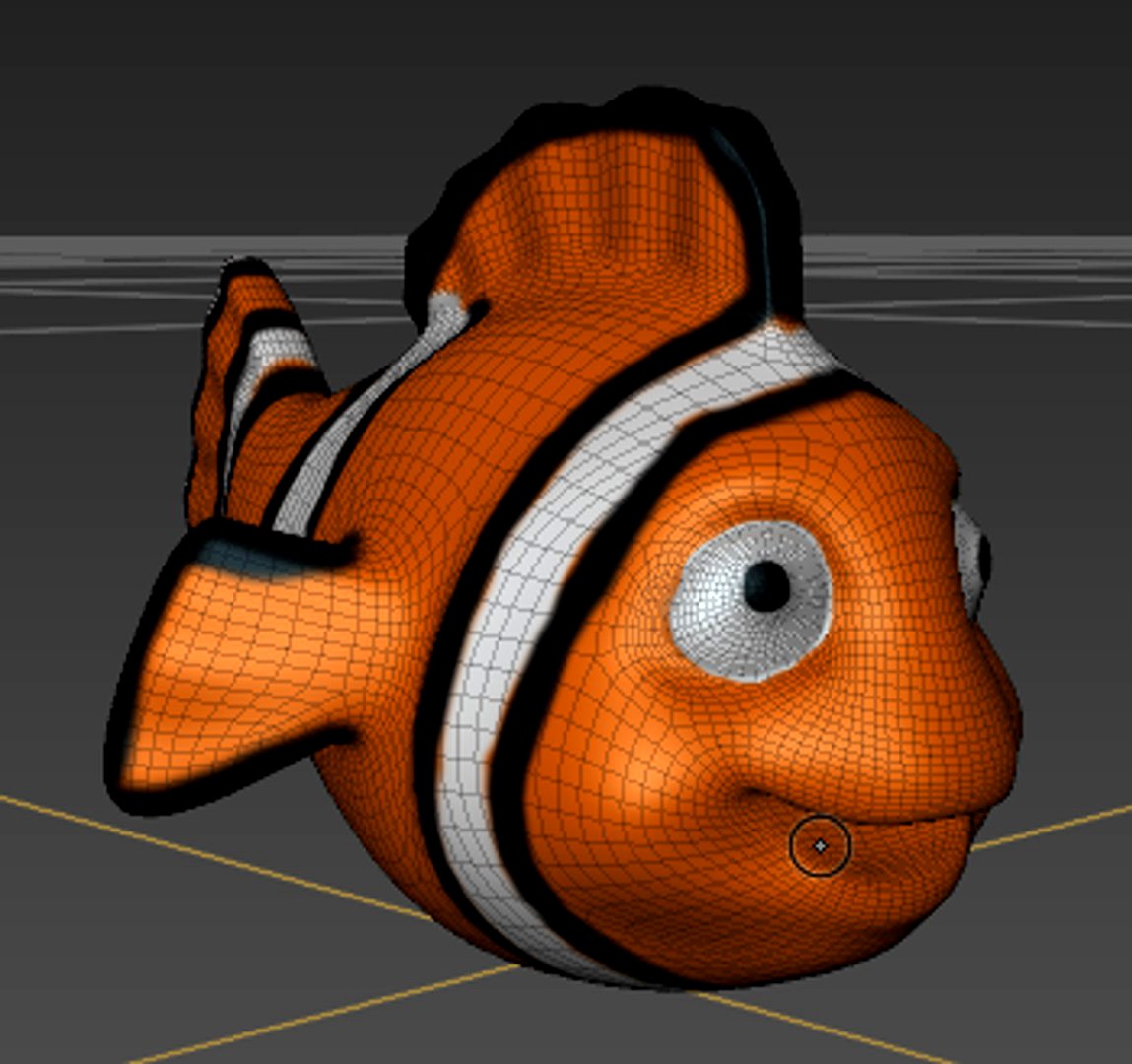 Cartoon Clown Fish 3d model