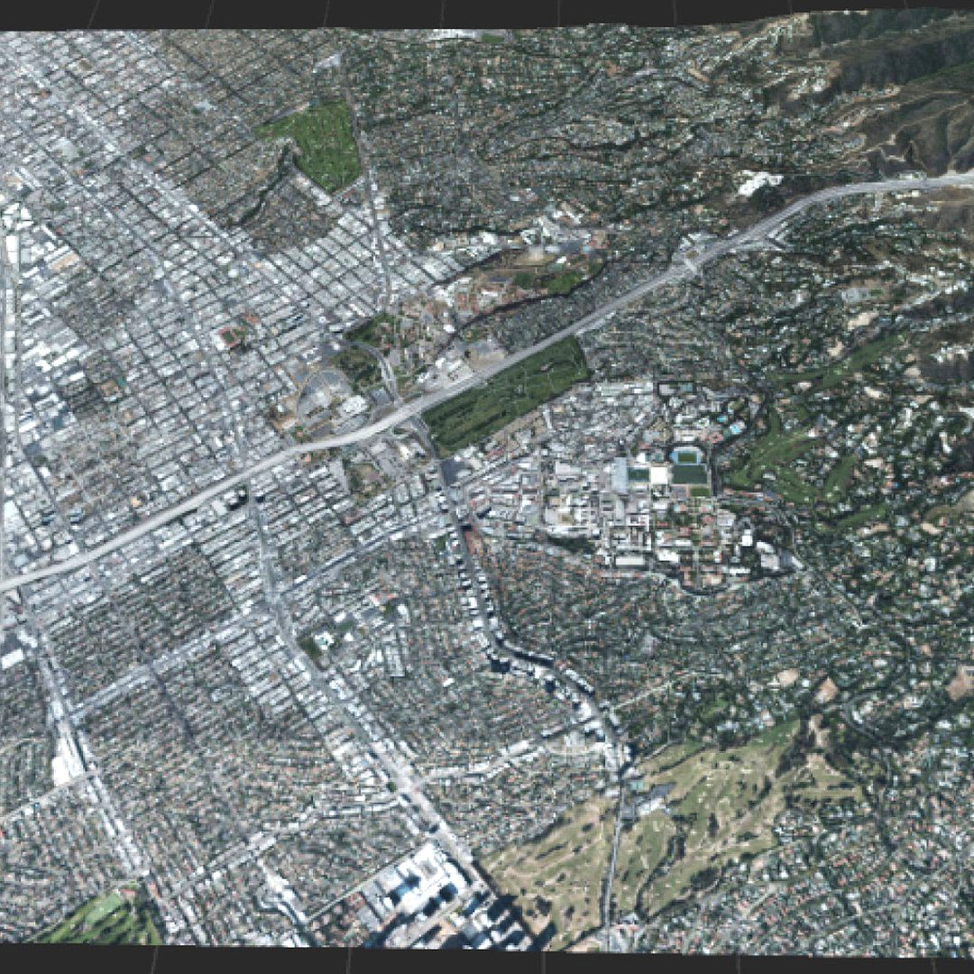 Santa Monica 4K Satellite - City Terrain (Los Angeles) 3d model