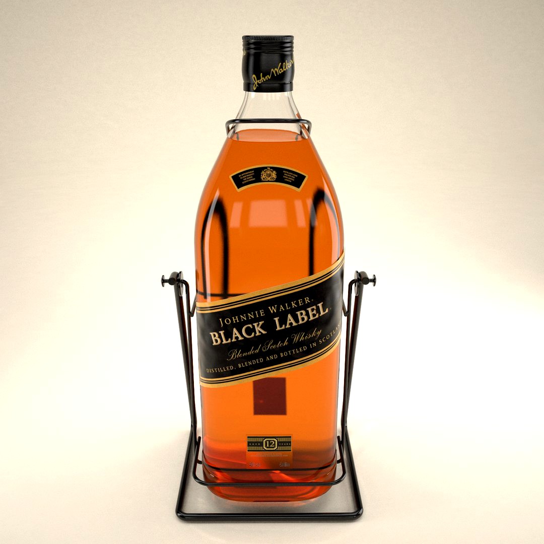 Whiskey Johnnie Walker Black Label bottle 4.5l 3d model