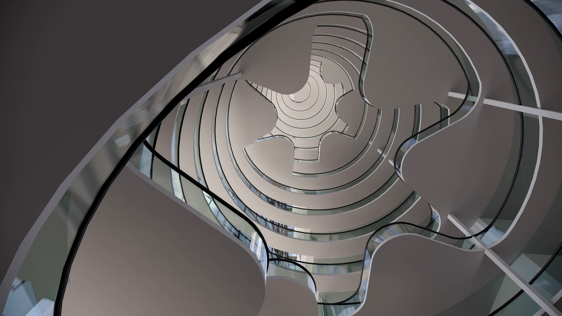Water Drop Office Building 3d model