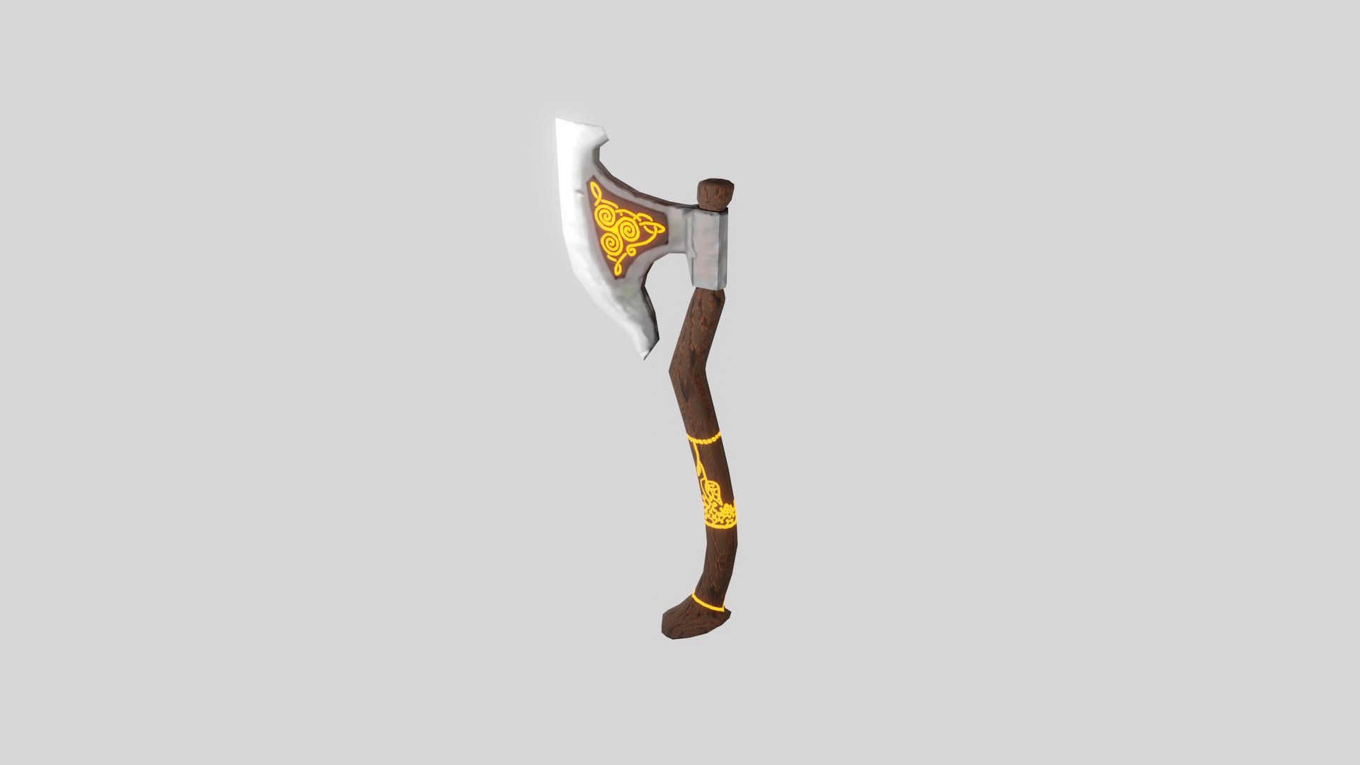 Hand Painted Low Poly Game-Ready Axe 3d model