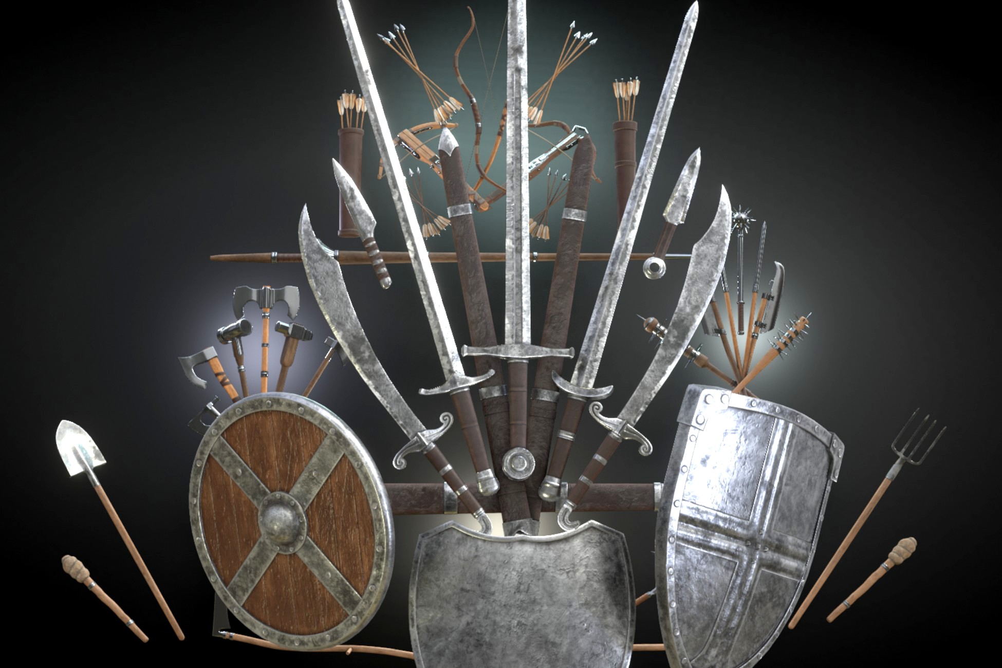 Medieval Weapons Packs 3d model