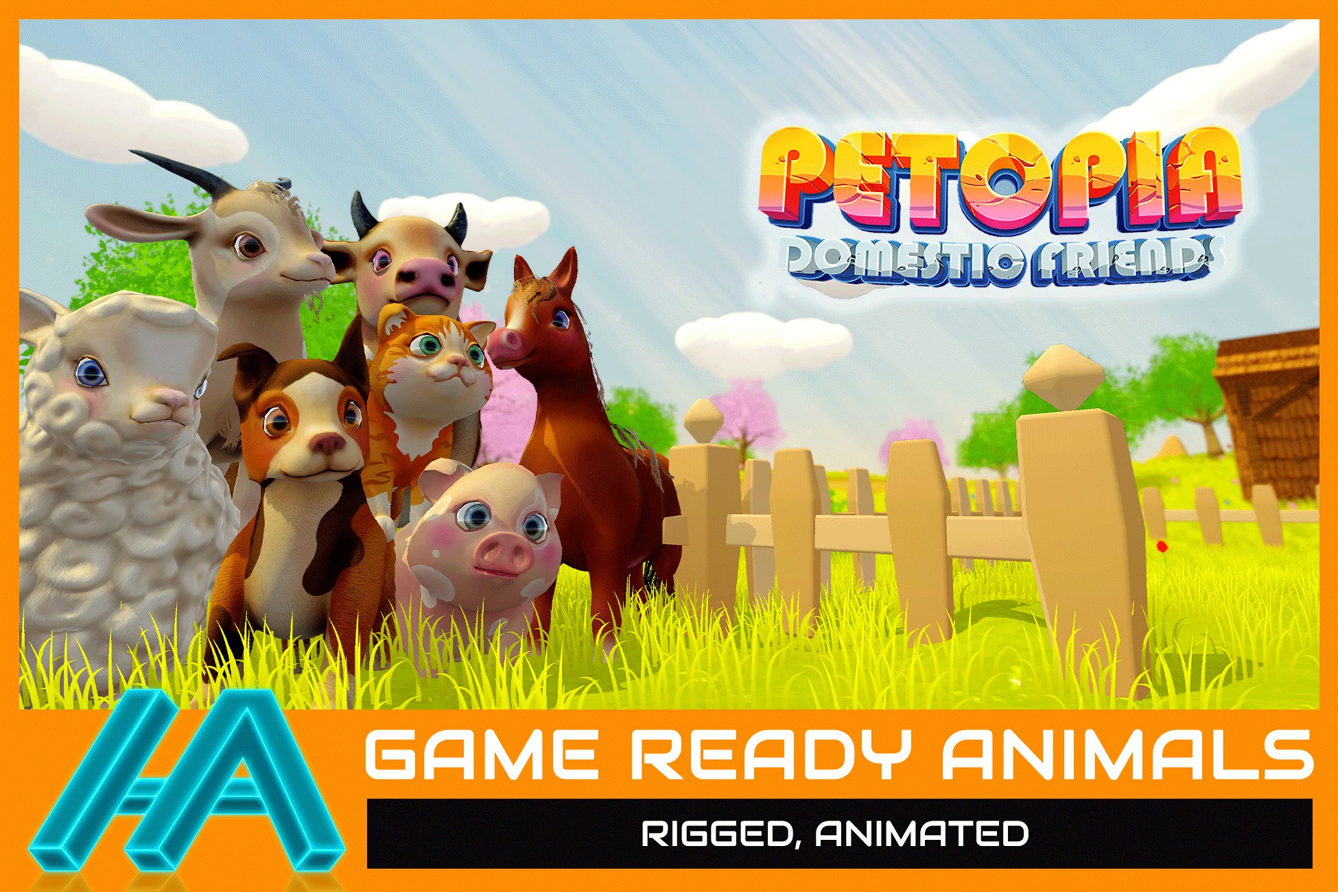 Game ready ANIMAL CHARACTERS - Petopia by Maiami 3d model