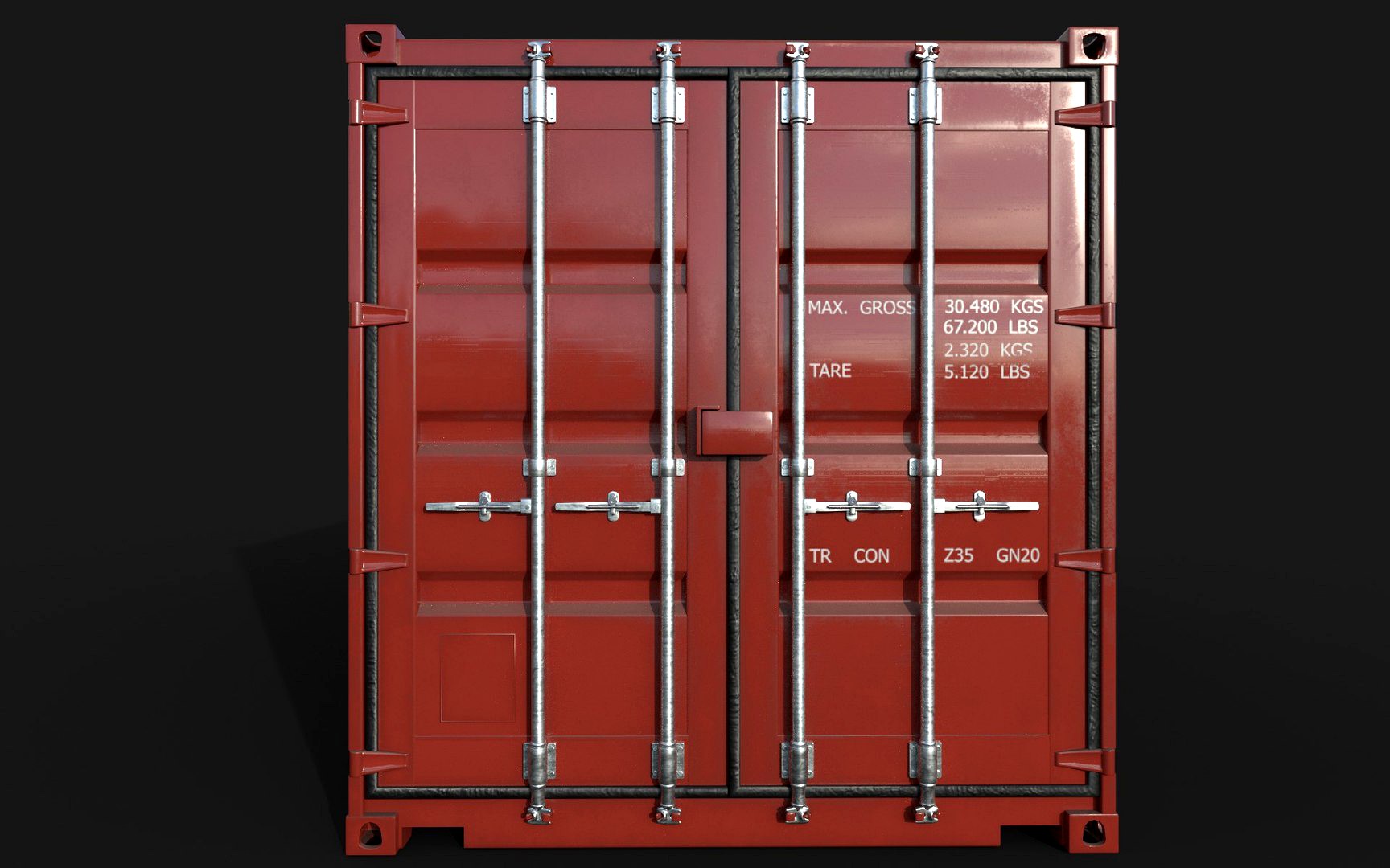 20ft Shipping Container 3D model