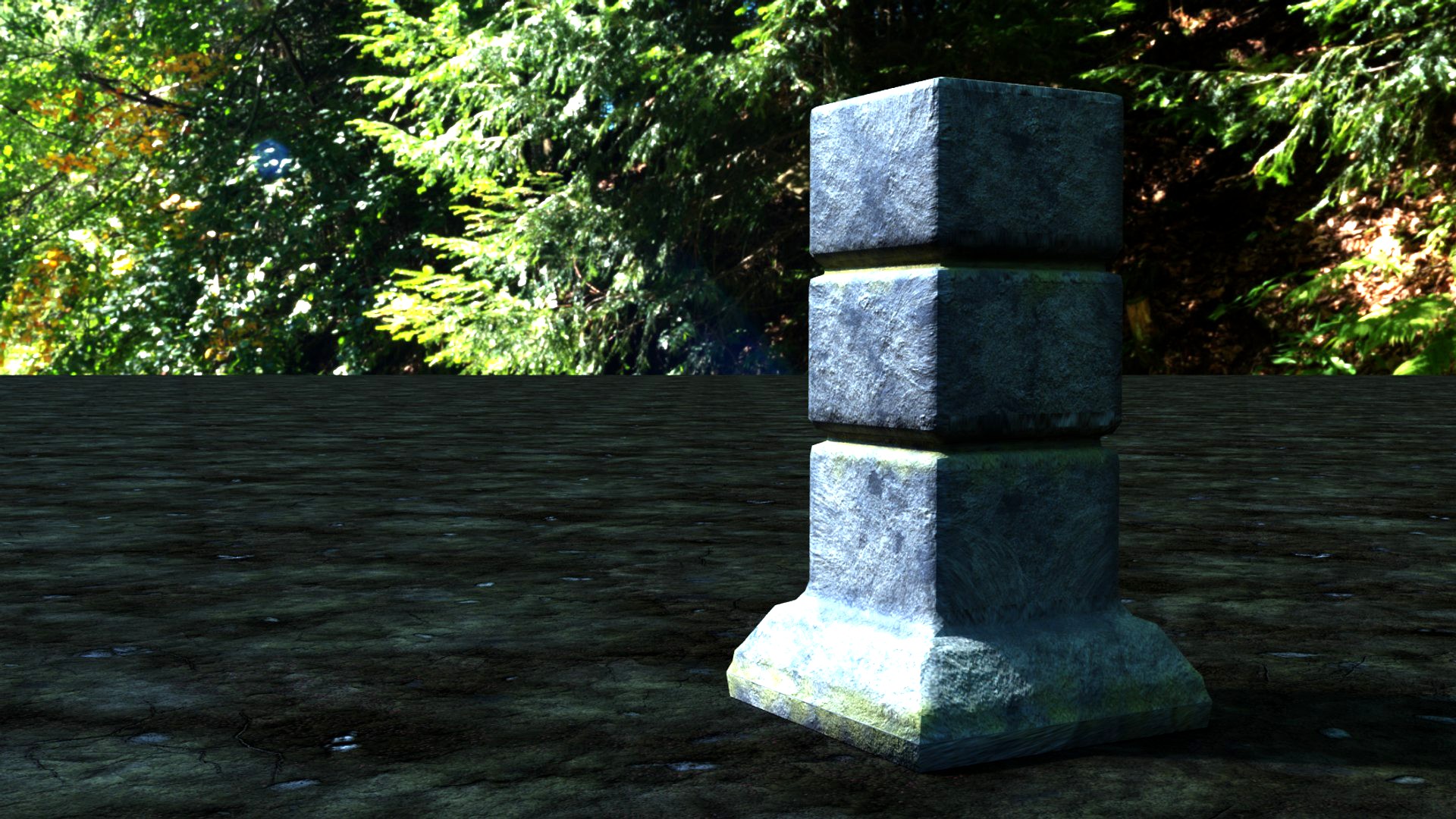 Stone Pillar 3d model