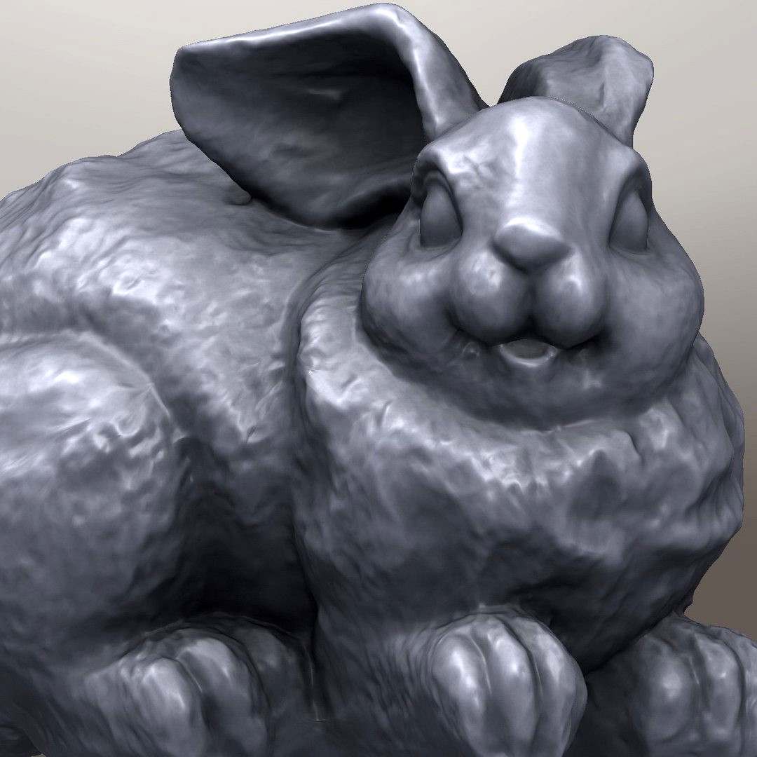 rabbit sculpture 3d model