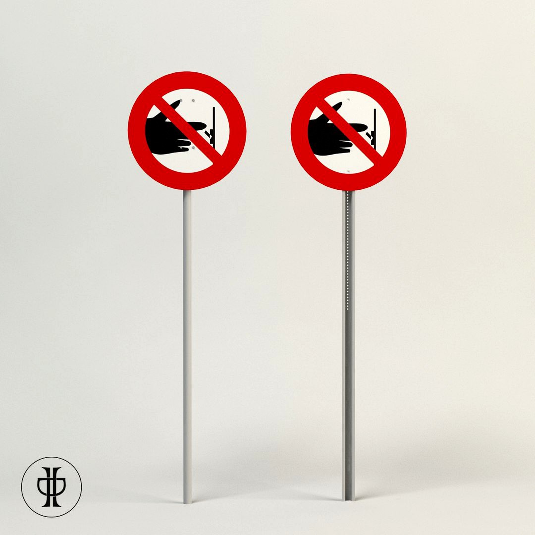 Do not close sign 3d model