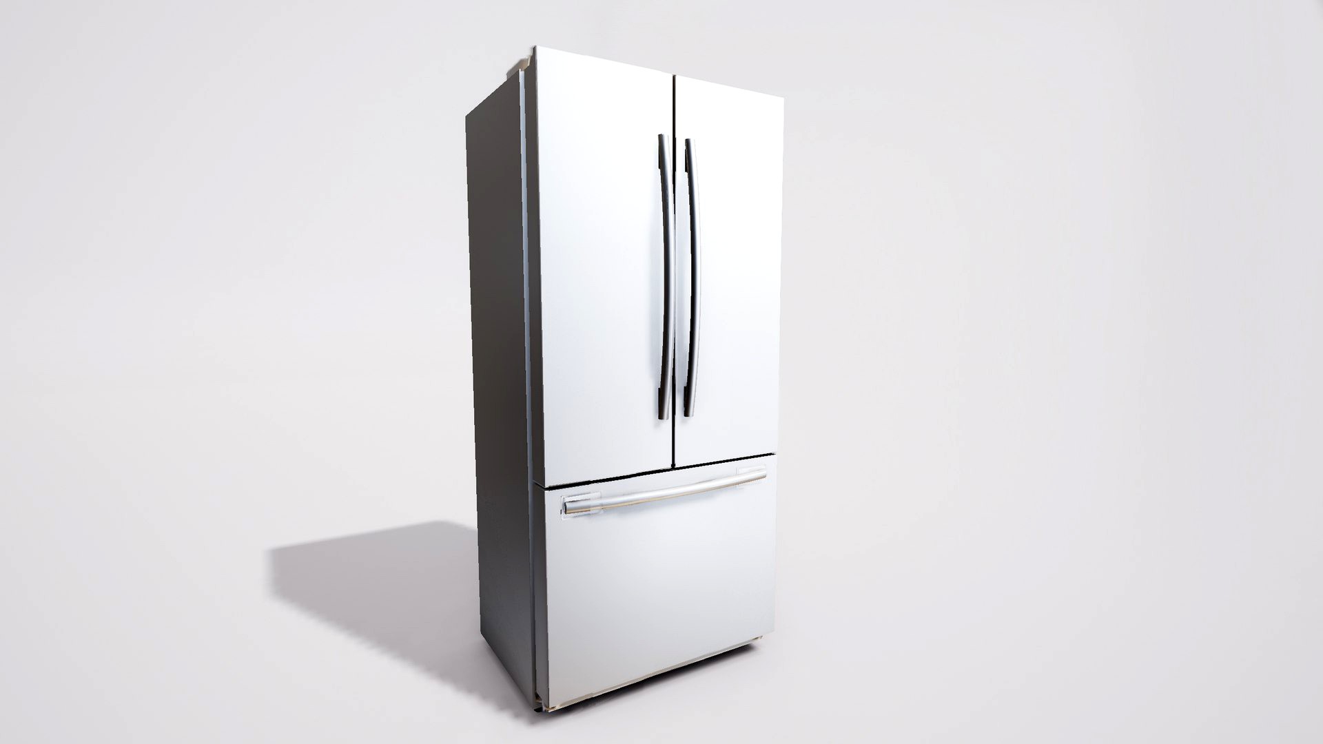 Double Door Fridge 3d model
