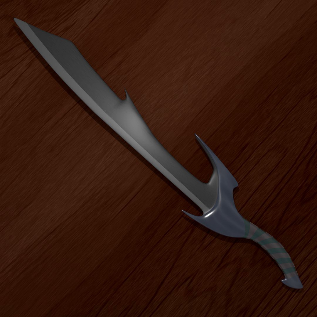 fantasy sword 3d model