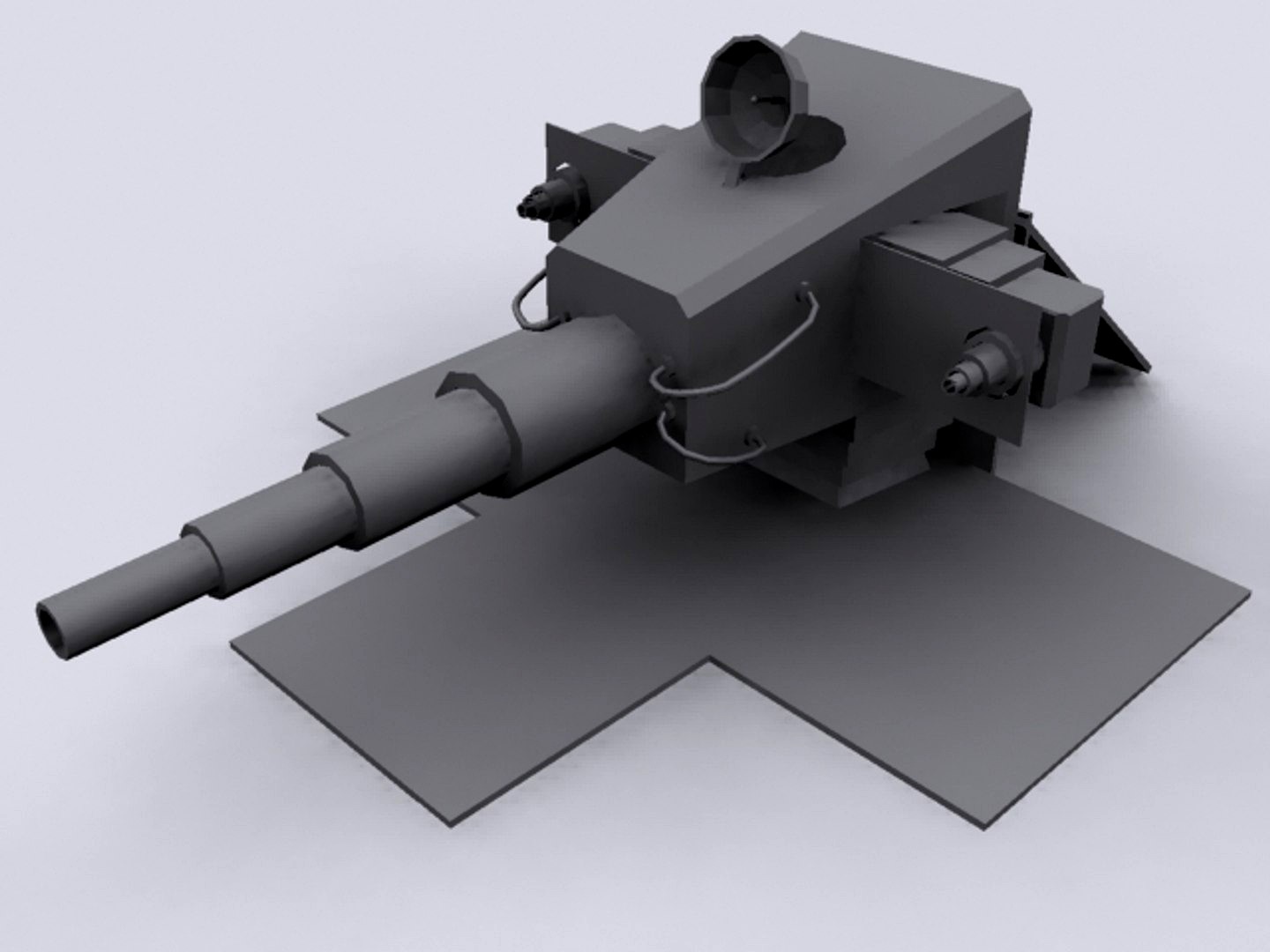 Box trap turret 3d model