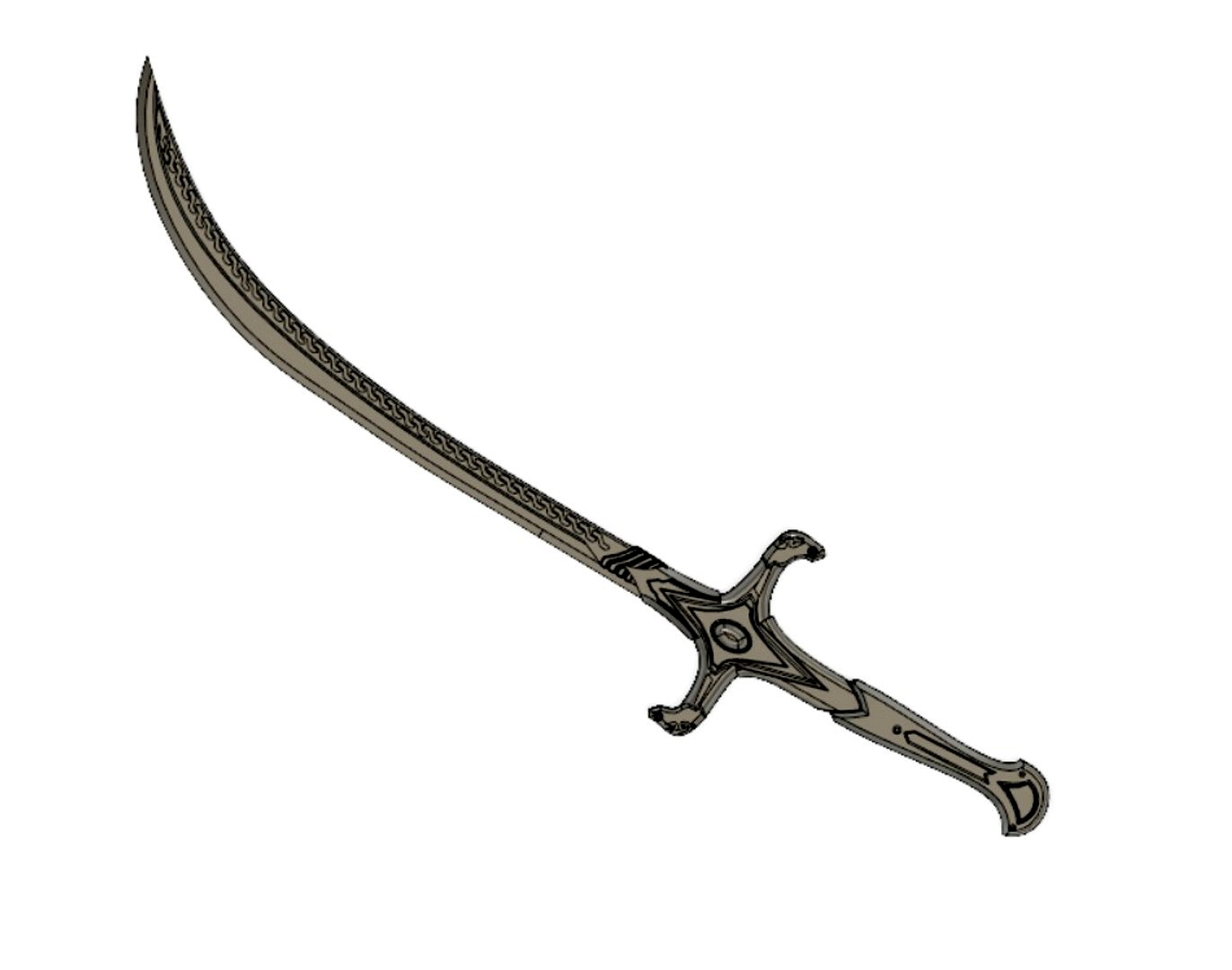 Overwatch Genji Bedouin sword 3d model