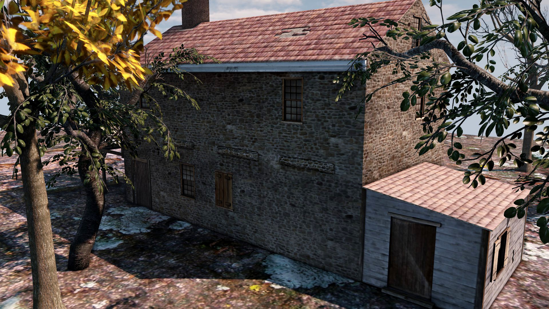 18th century colonial house 3d model