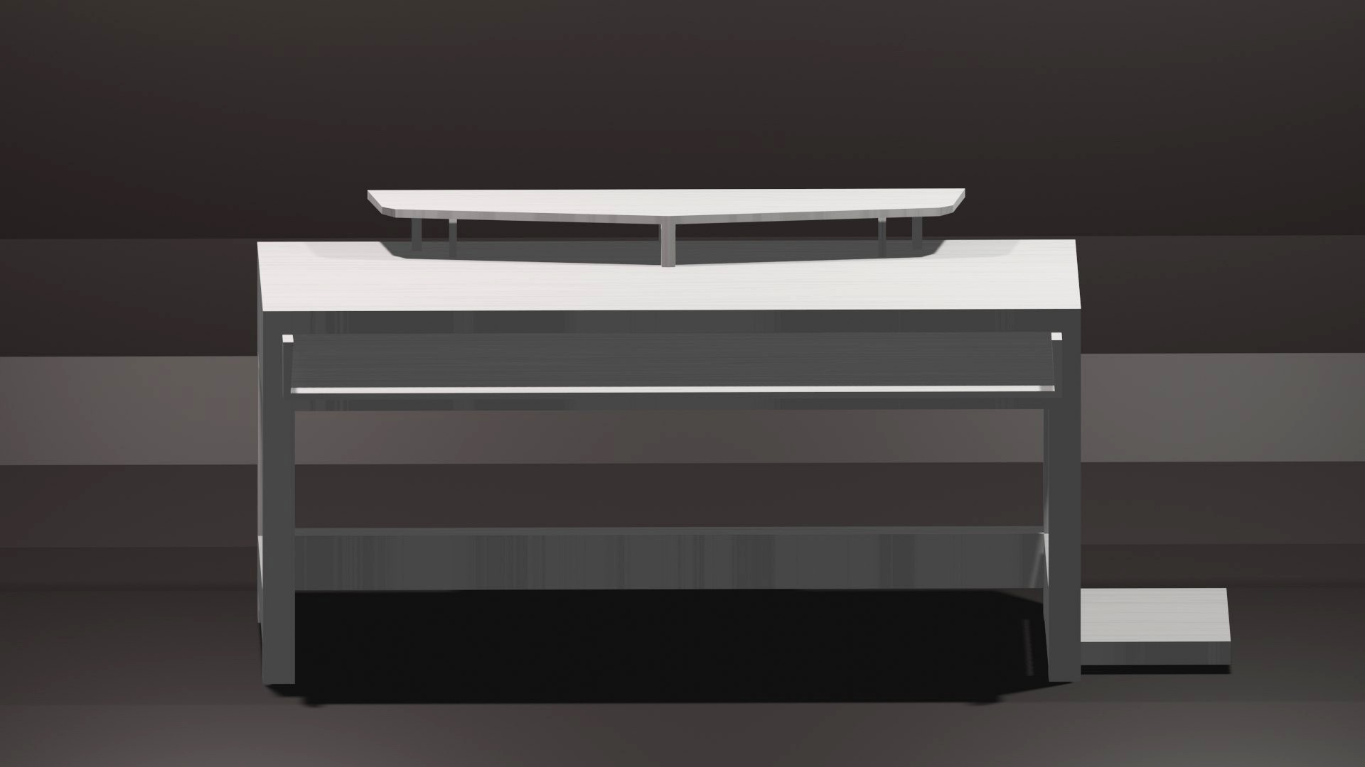 PC Table Bench 3d model