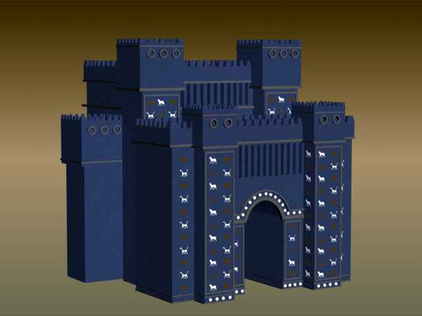 Ishtar Gate babylon 3d model