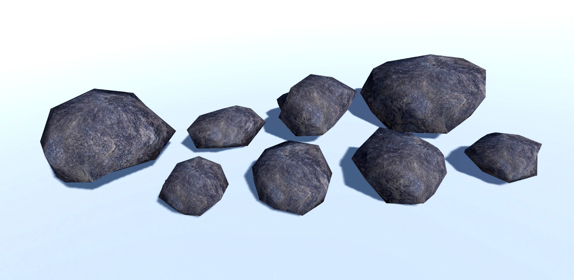 Ultra Low Poly Rock Pack 24 3d model