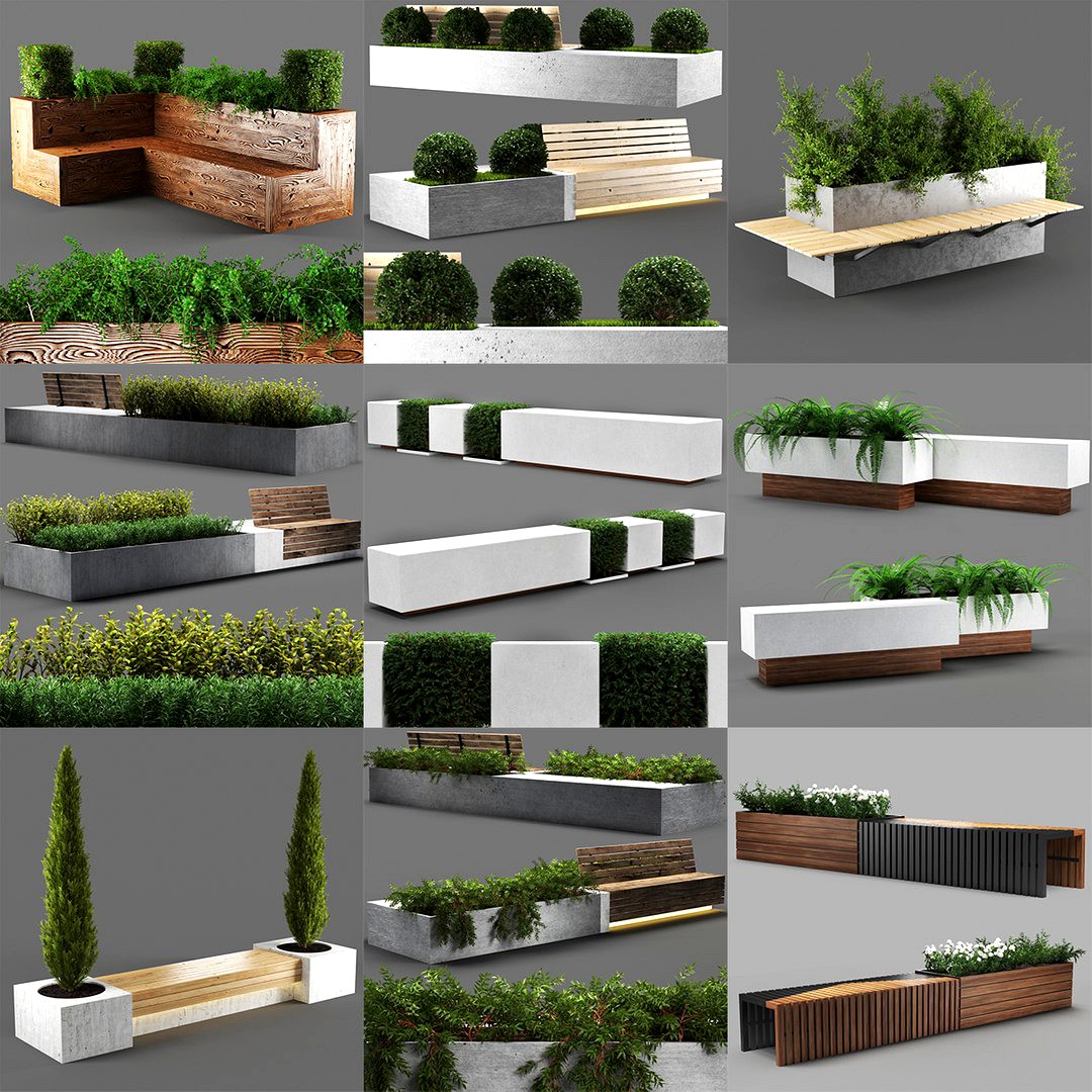 urban bench vol 1 3d model