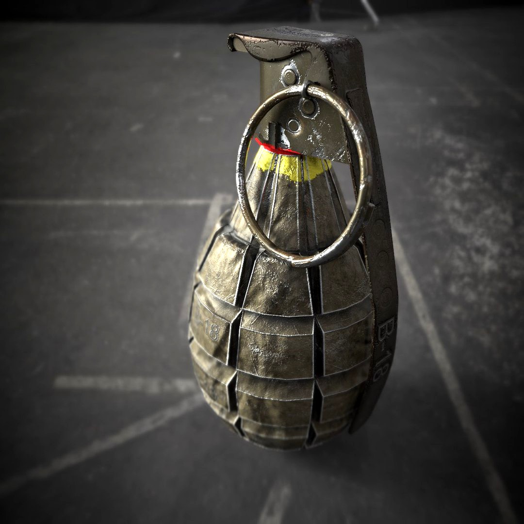 f1 grenade 3d model