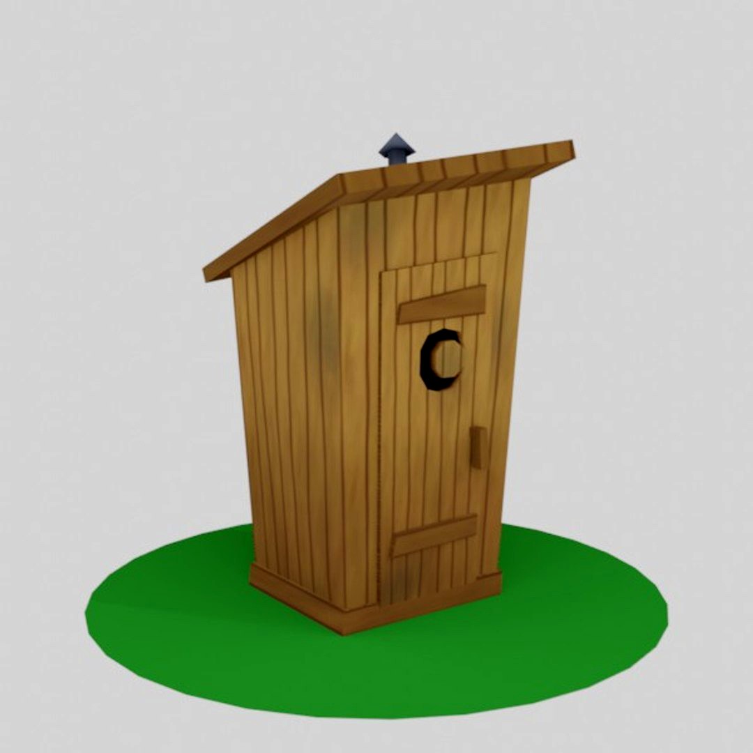 Stylized Outhouse 3d model