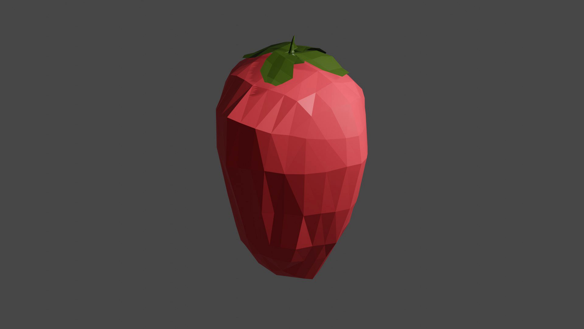 Strawberry Fruit Low-poly 3D model
