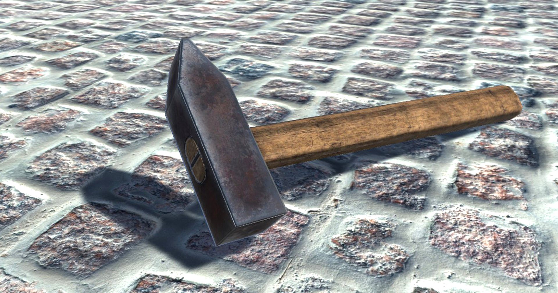 Construction hammer PBR 3d model