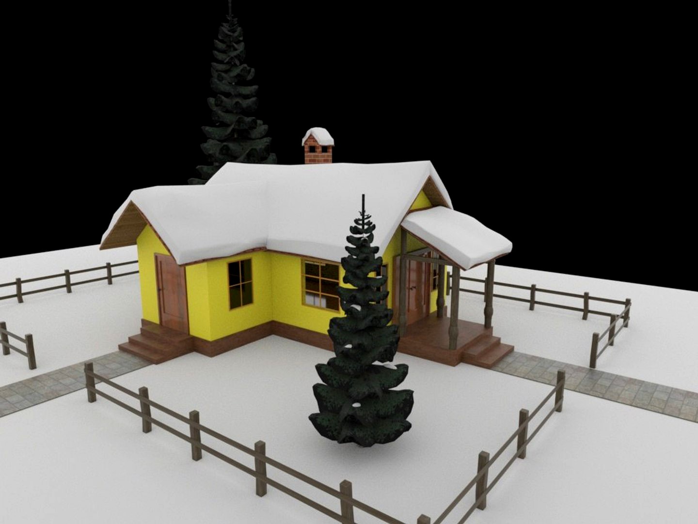 Cartoon House 3d model