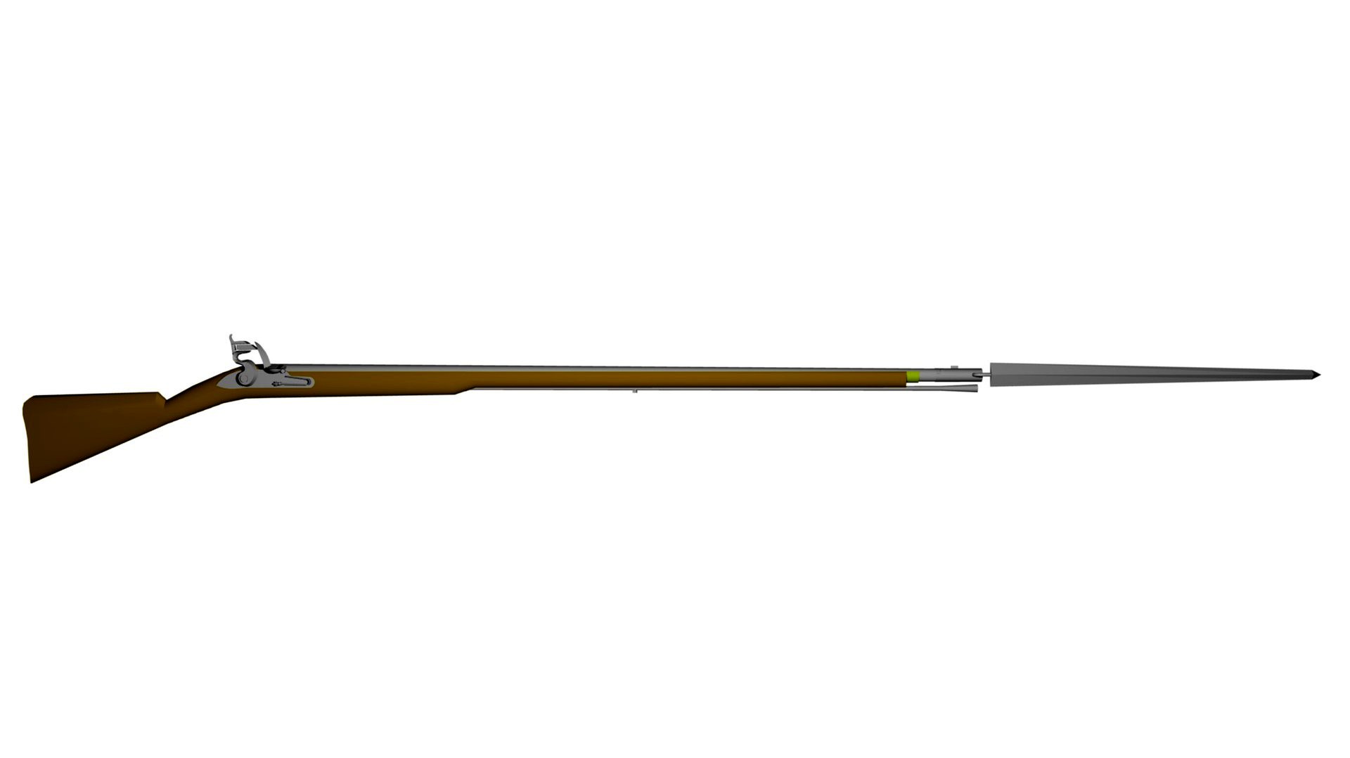 brown bess musket 3d model