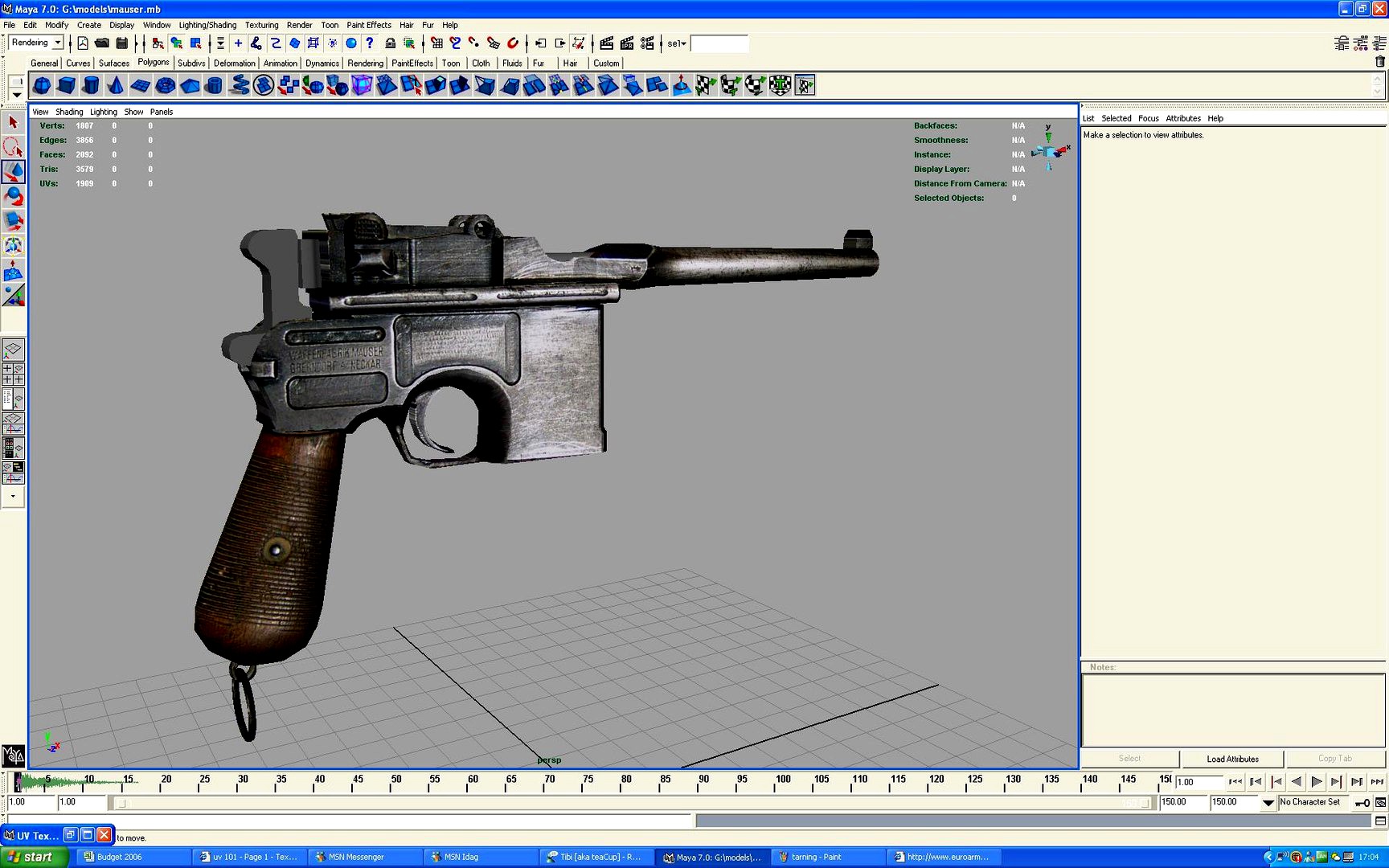 mauser c96 3d model