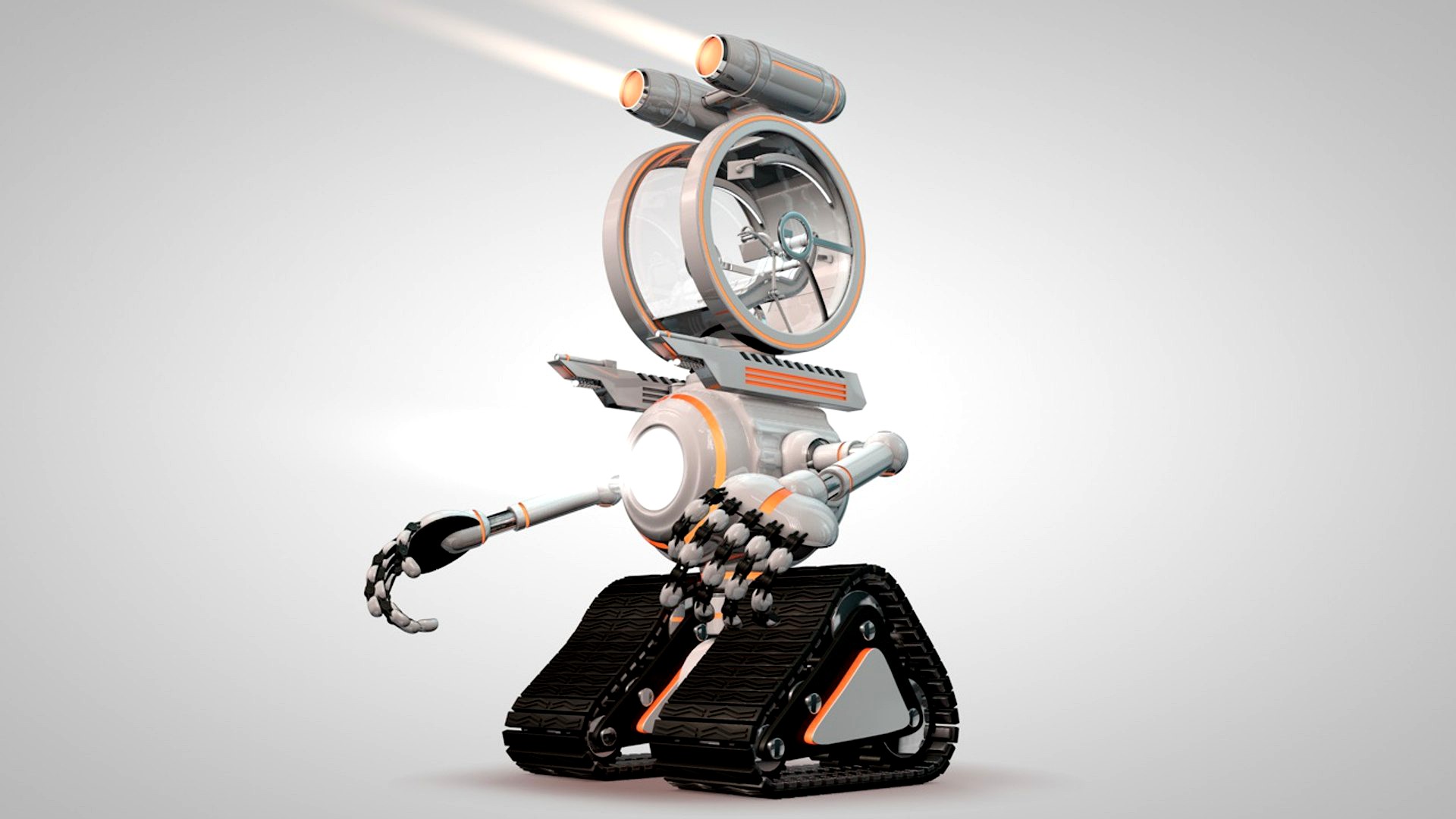 Robot 04 with Cockpit 3d model