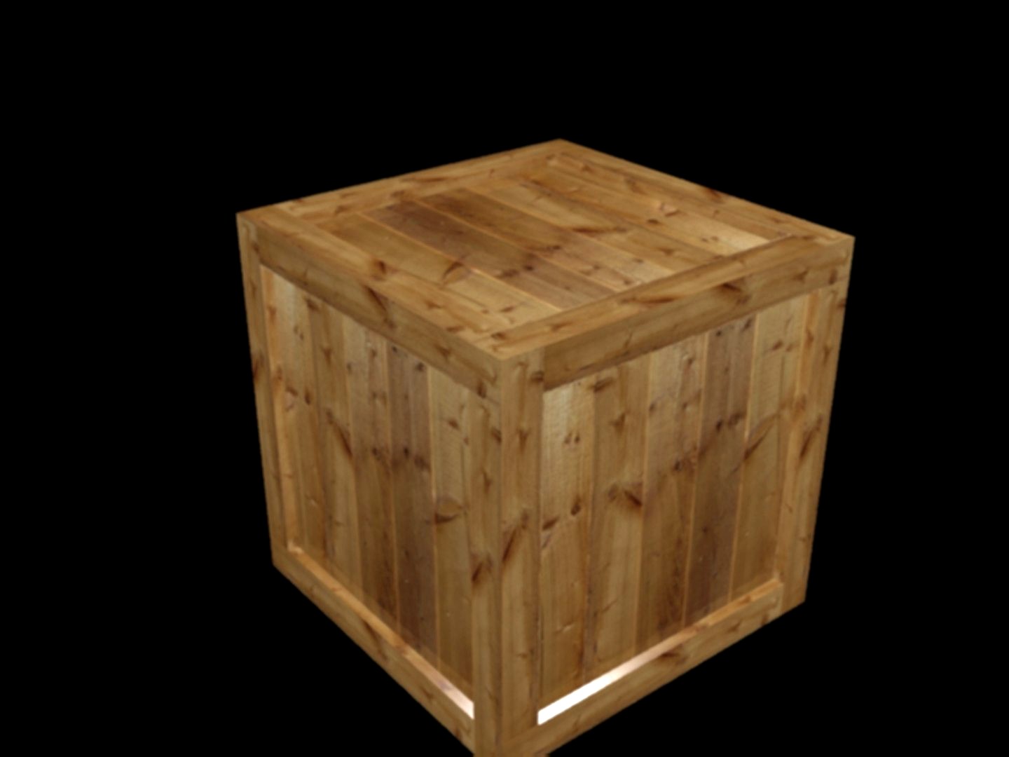Wooden Crate (Game Ready) 3d model