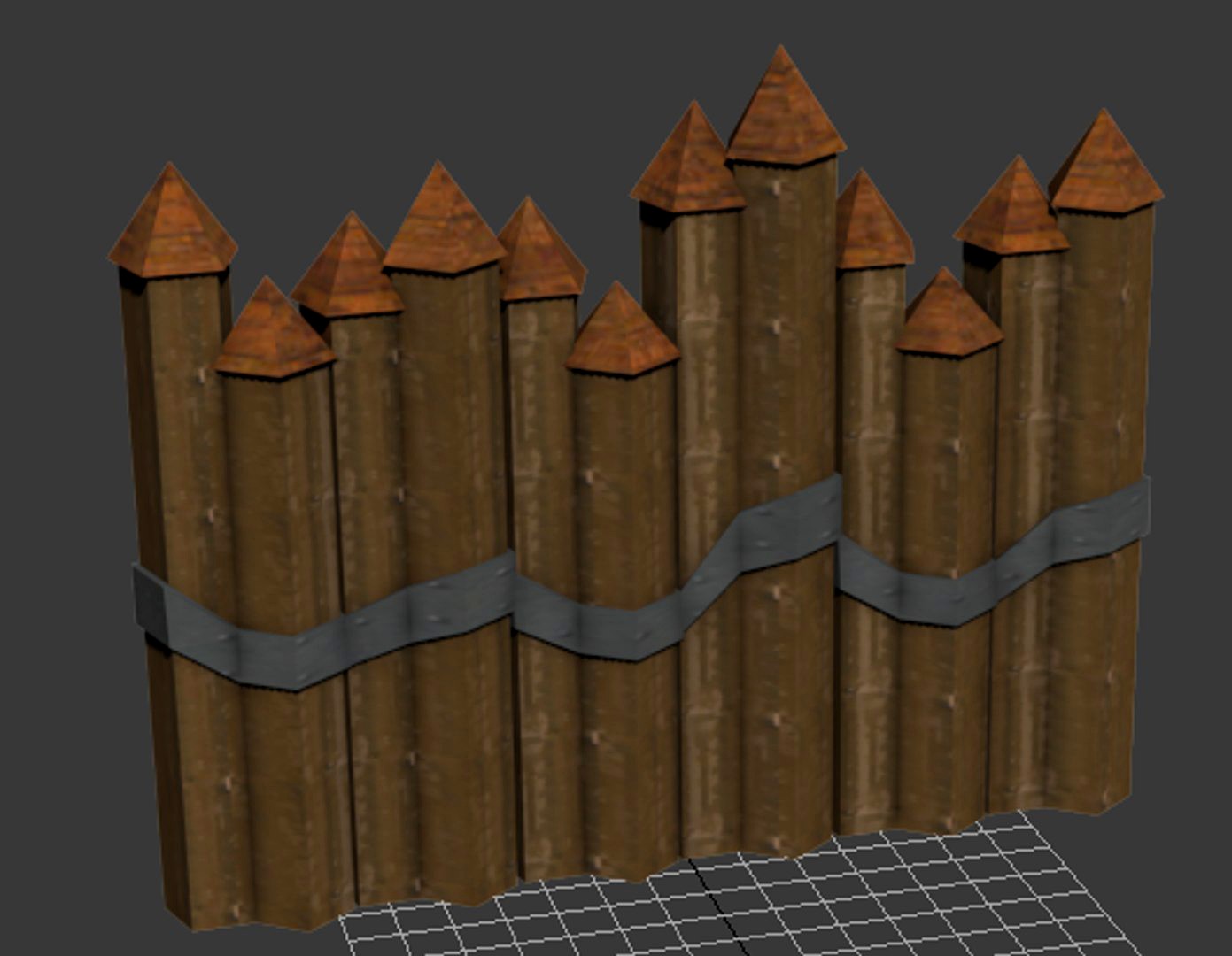 Spiked Fences 3d model